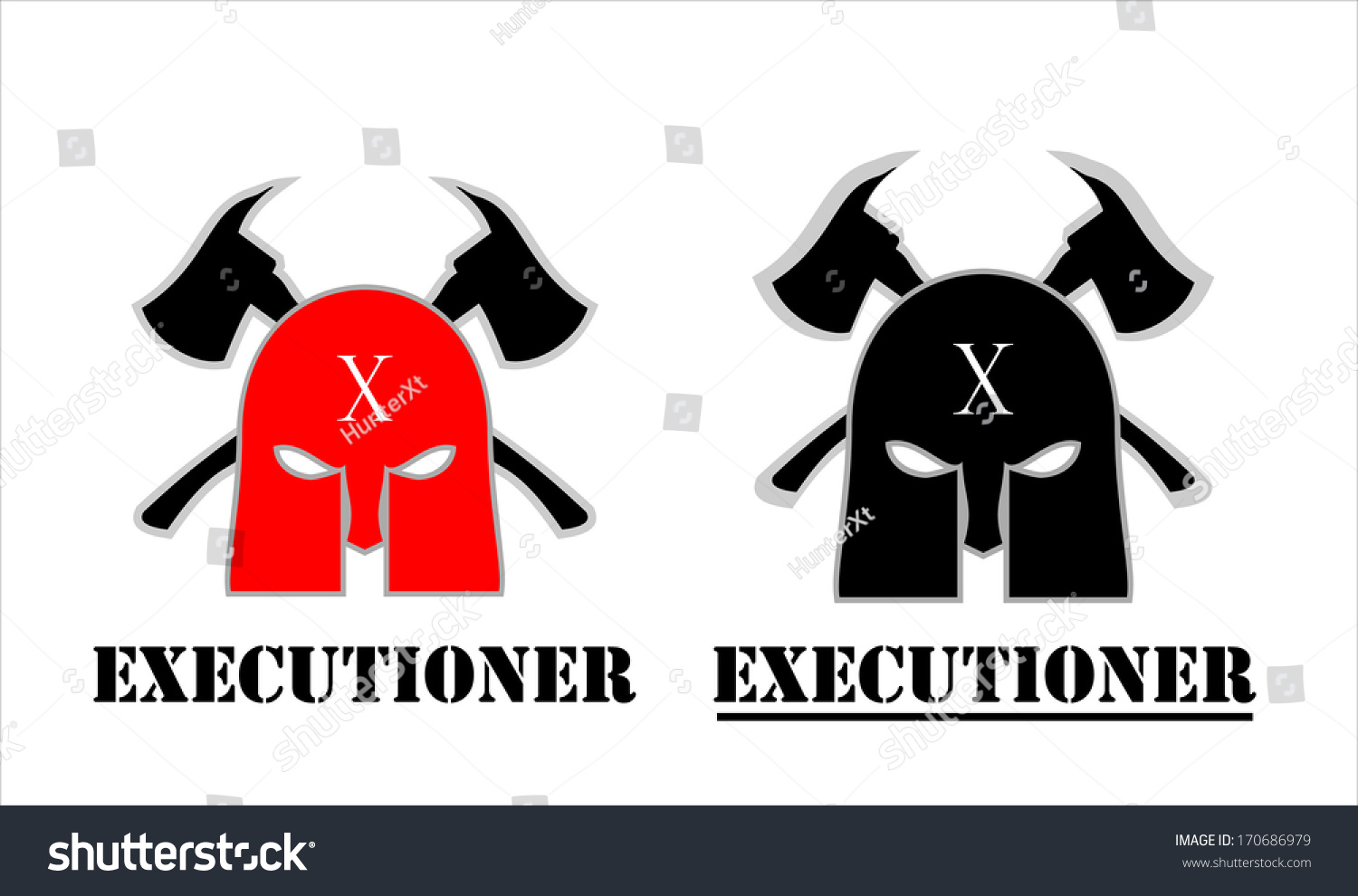 Executioner Mask Axe Logo Stock Vector (Royalty Free) 170686979