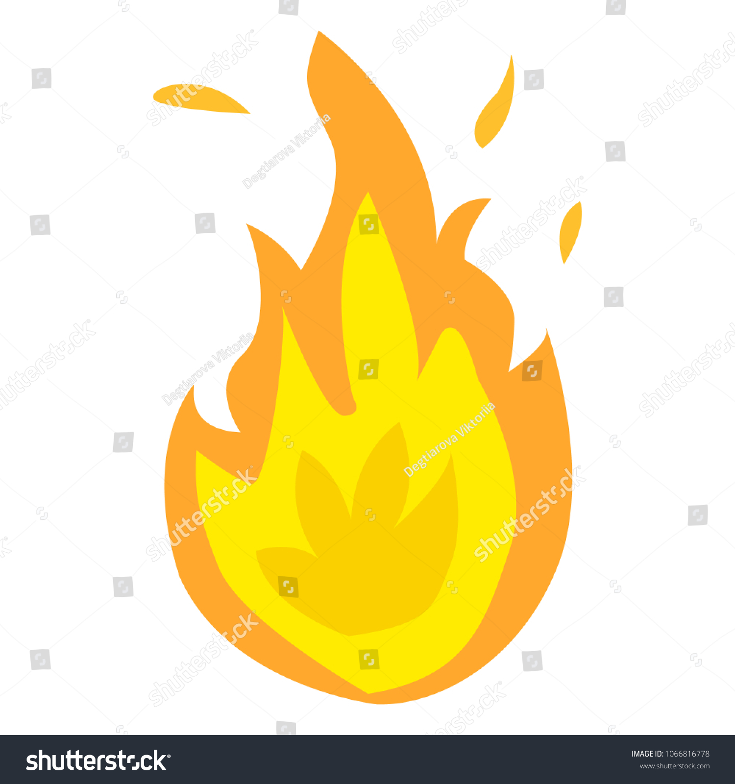 Fire Logo Red Yellow Fire Vector Stock Vector (Royalty Free) 1066816778 ...