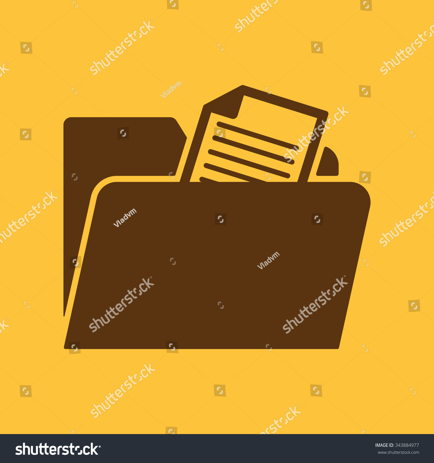 Folder Icon File Symbol Flat Vector: vector de stock (libre de regalías ...
