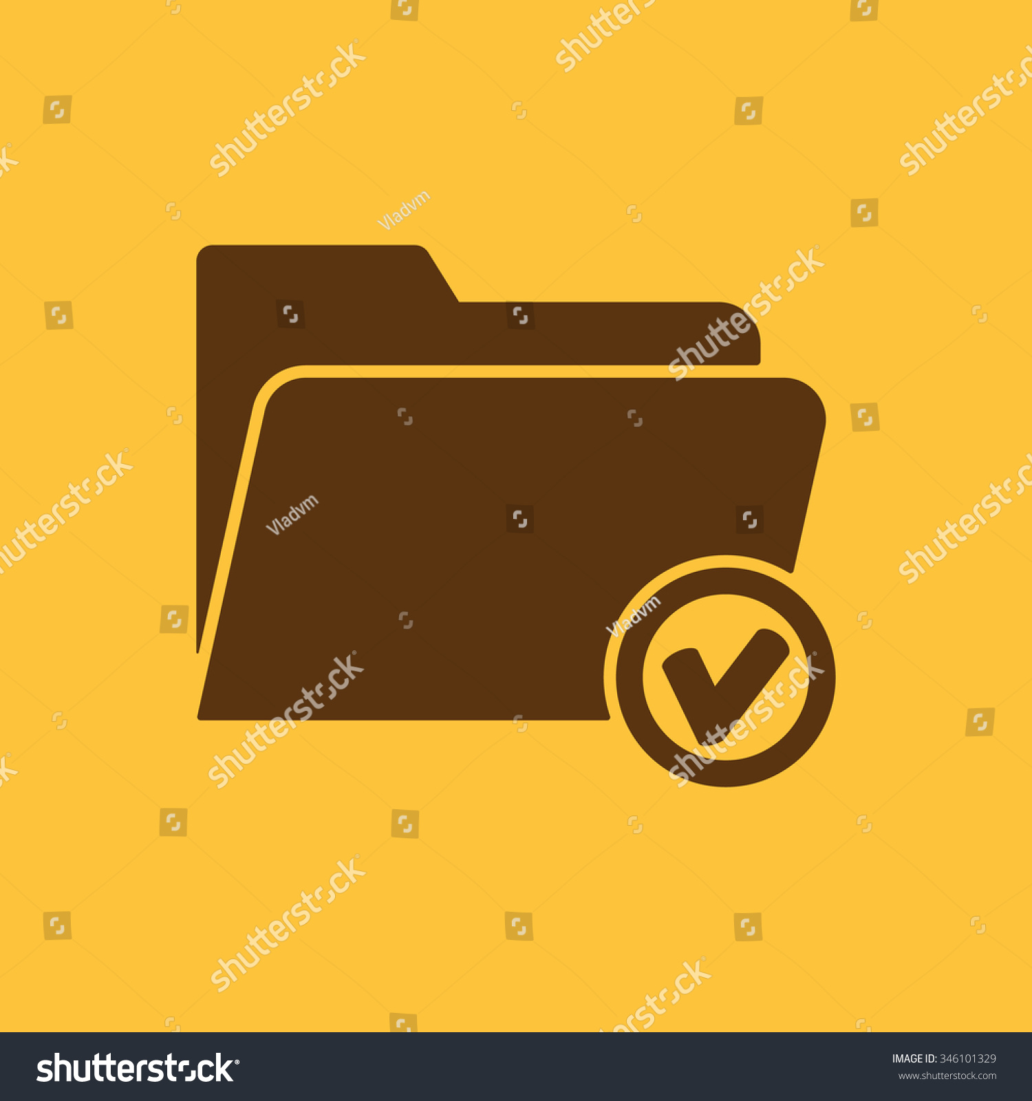 Folder Icon File Symbol Flat Vector: vetor stock (livre de direitos ...