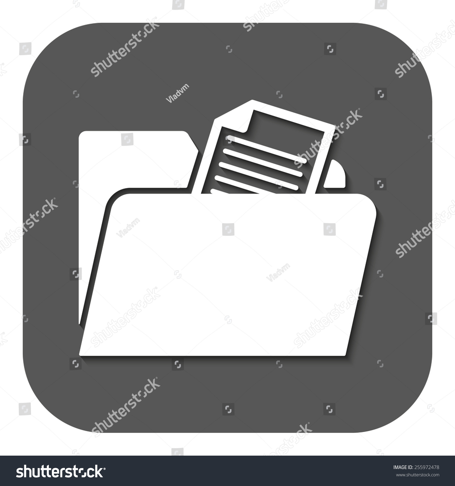 Folder Icon File Symbol Flat Vector Stock Vector (royalty Free