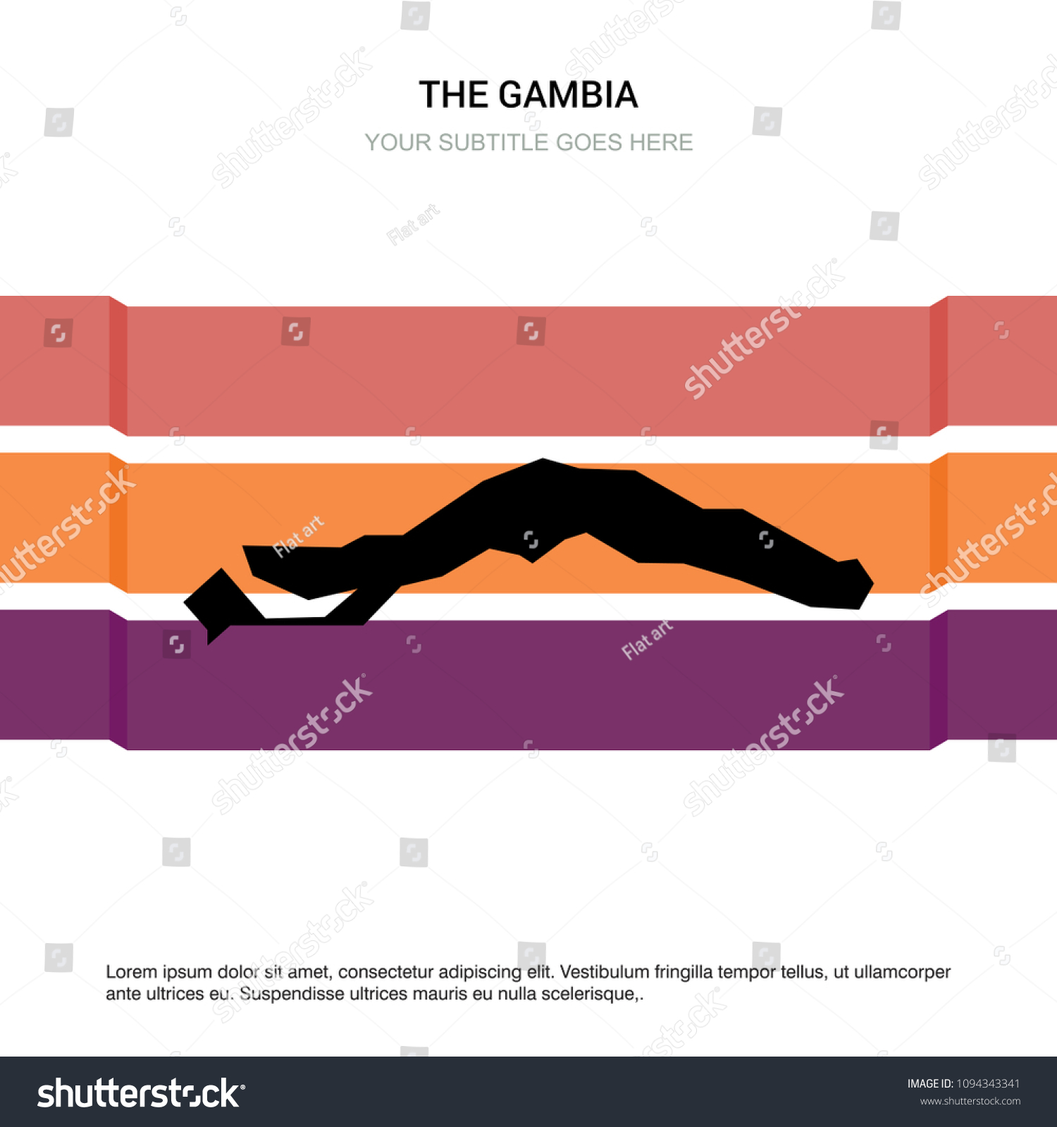 Gambia Map Creative Design Vector Stock Vector (Royalty Free ...