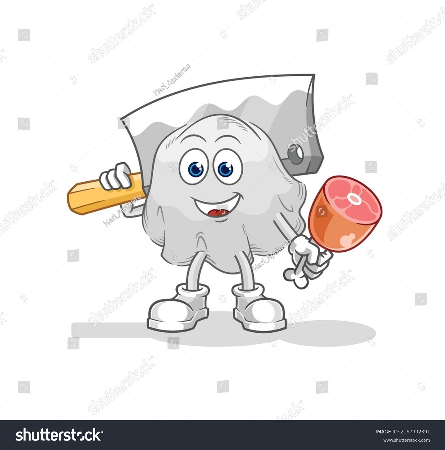 Ghost Butcher Illustration Character Vector Stock Vector (Royalty Free ...