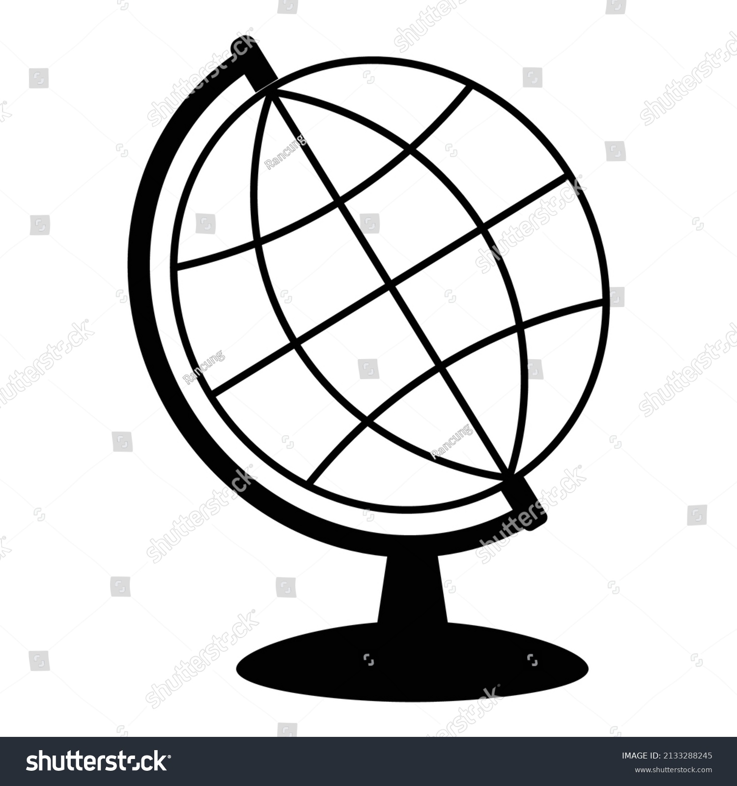 Globe Icon Globe Symbol Flat Vector Stock Vector (Royalty Free ...