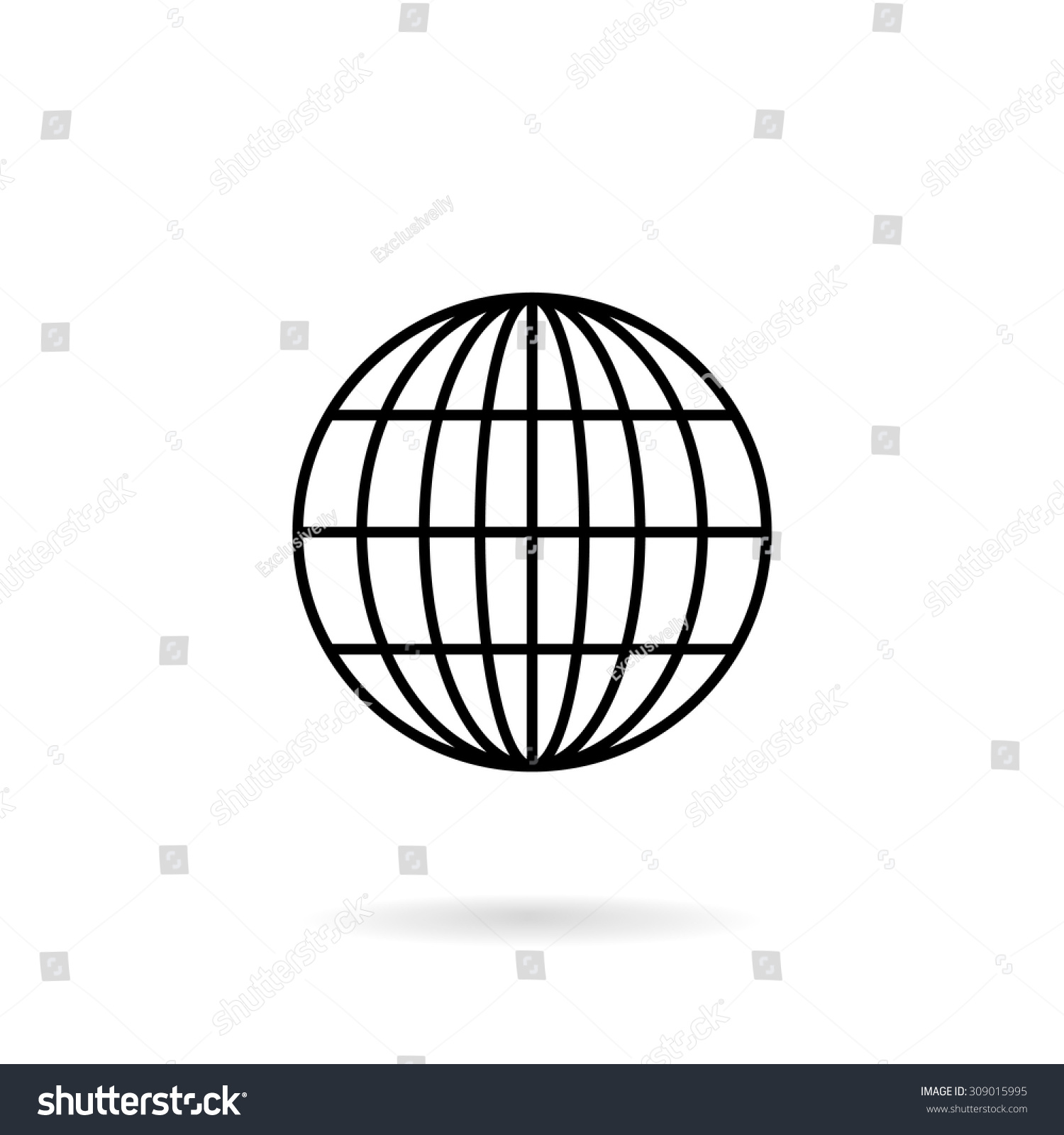 Globe Icon Globe Symbol Flat Vector Stock Vector (Royalty Free ...
