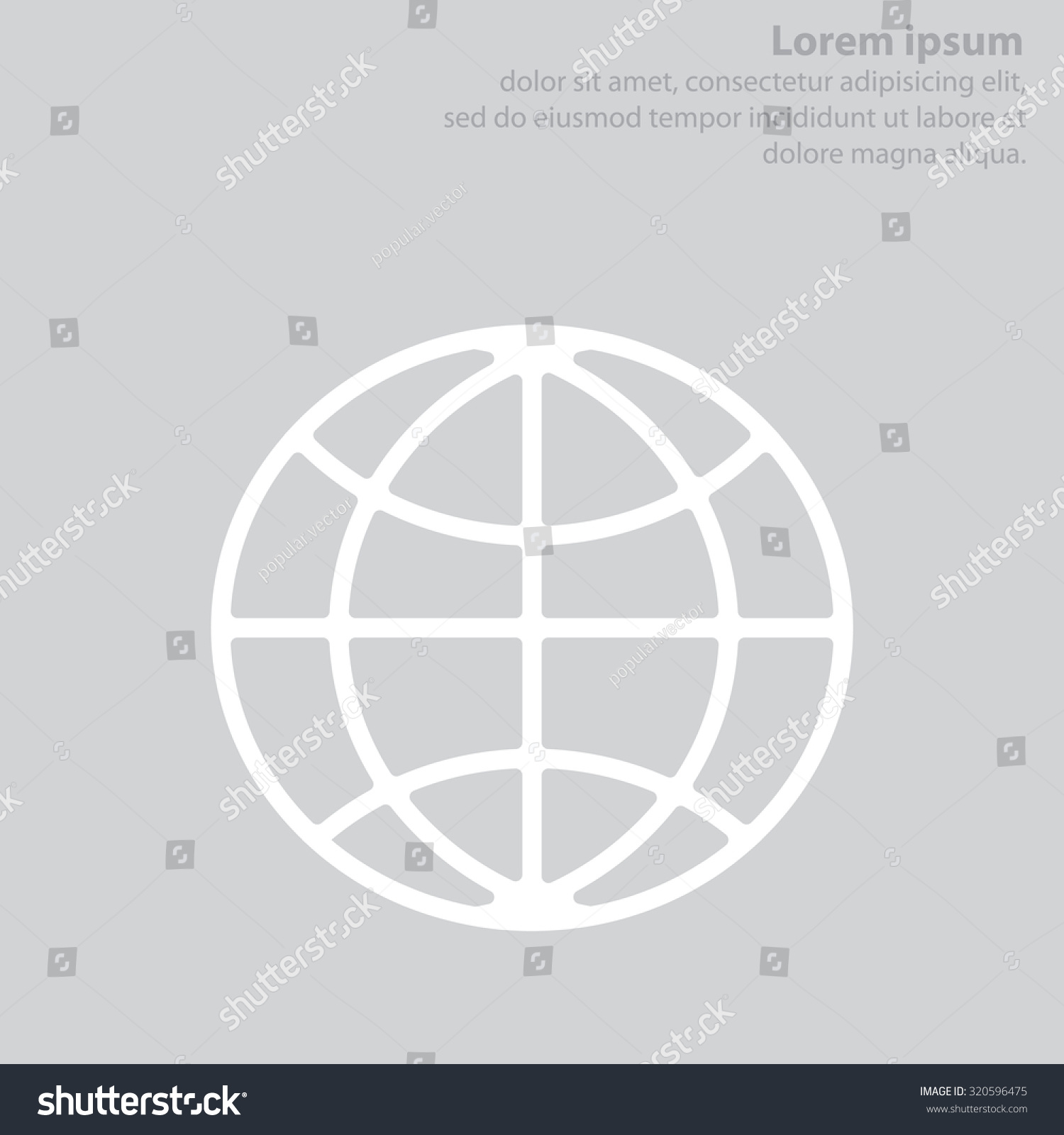 Globe Icon Globe Symbol Flat Vector Stock Vector (Royalty Free ...