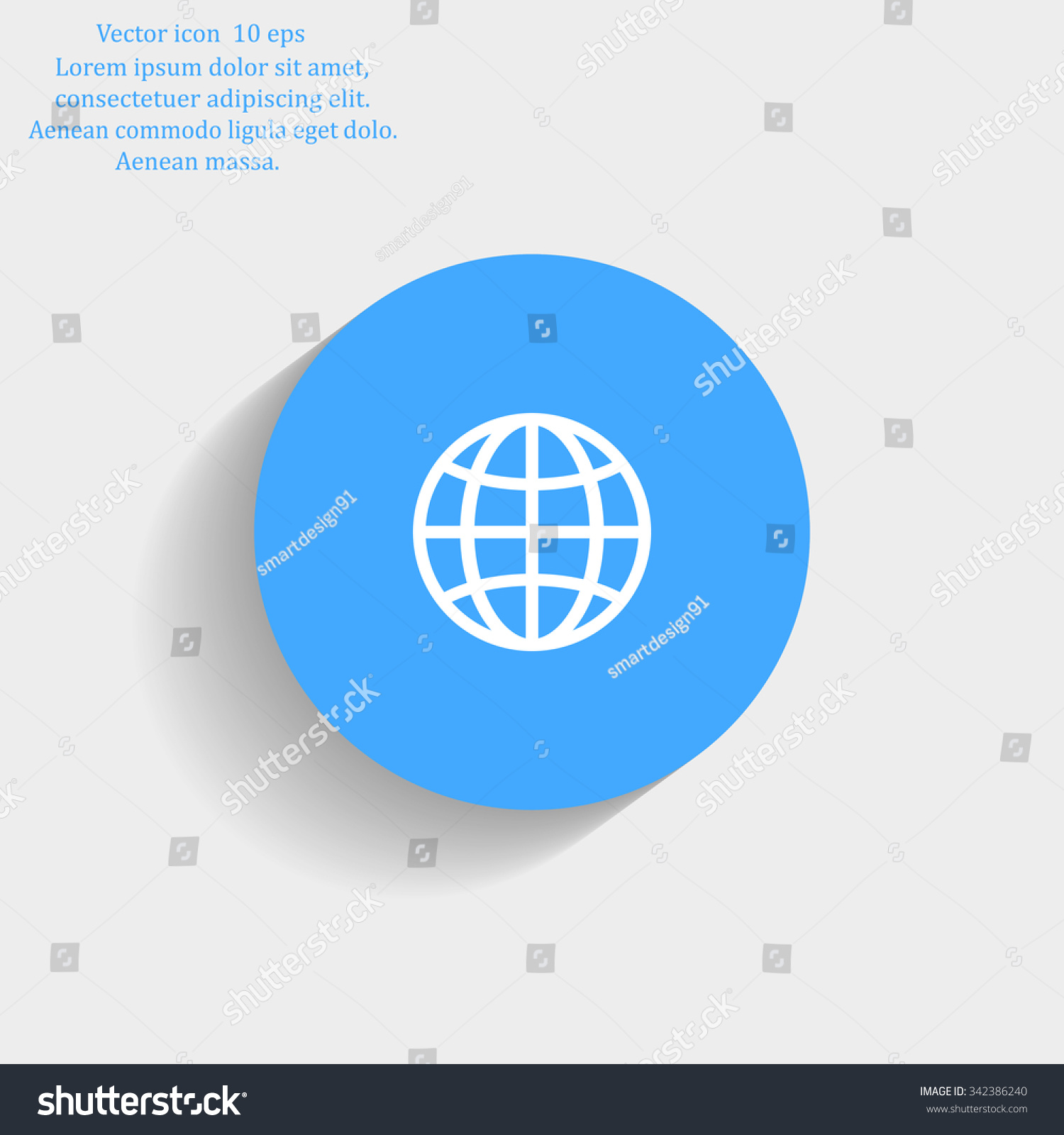 Globe Icon Globe Symbol Flat Vector Stock Vector (Royalty Free ...