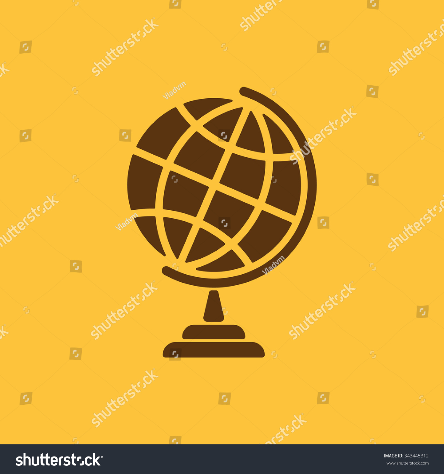 Globe Icon Globe Symbol Flat Vector Stock Vector (Royalty Free ...