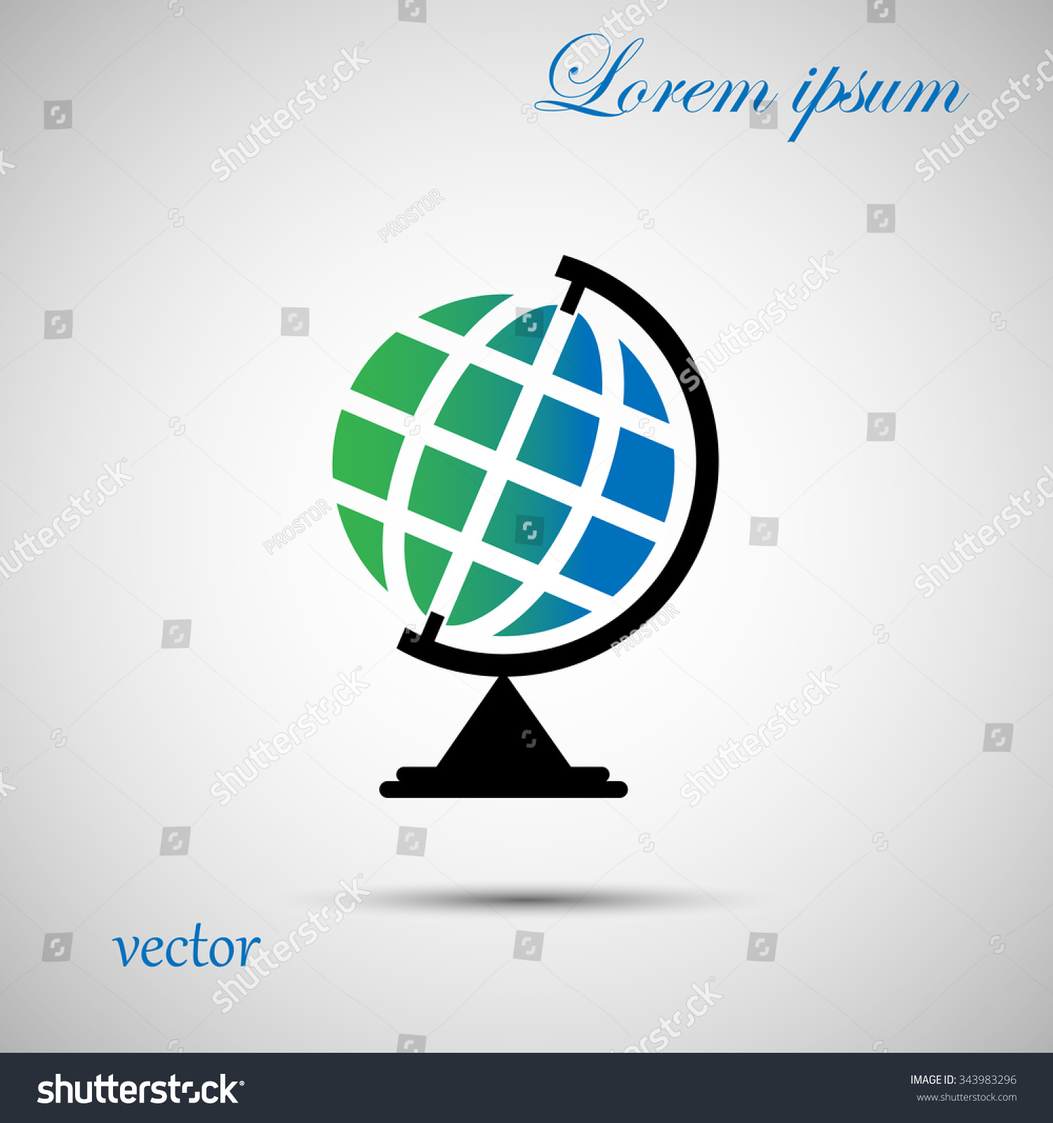 Globe Icon Globe Symbol Flat Vector Stock Vector (Royalty Free ...