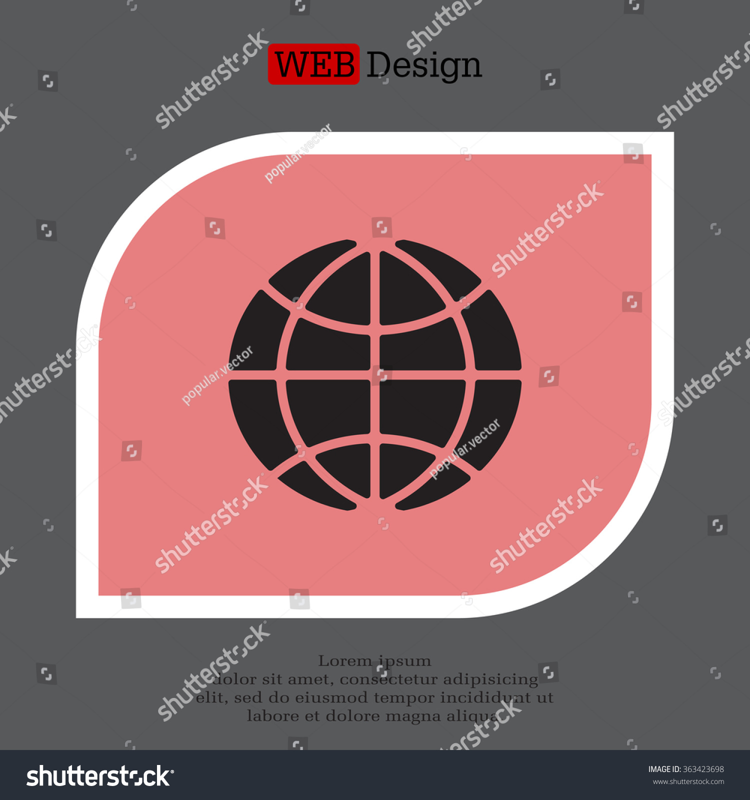 Globe Icon Globe Symbol Flat Vector Stock Vector (Royalty Free ...