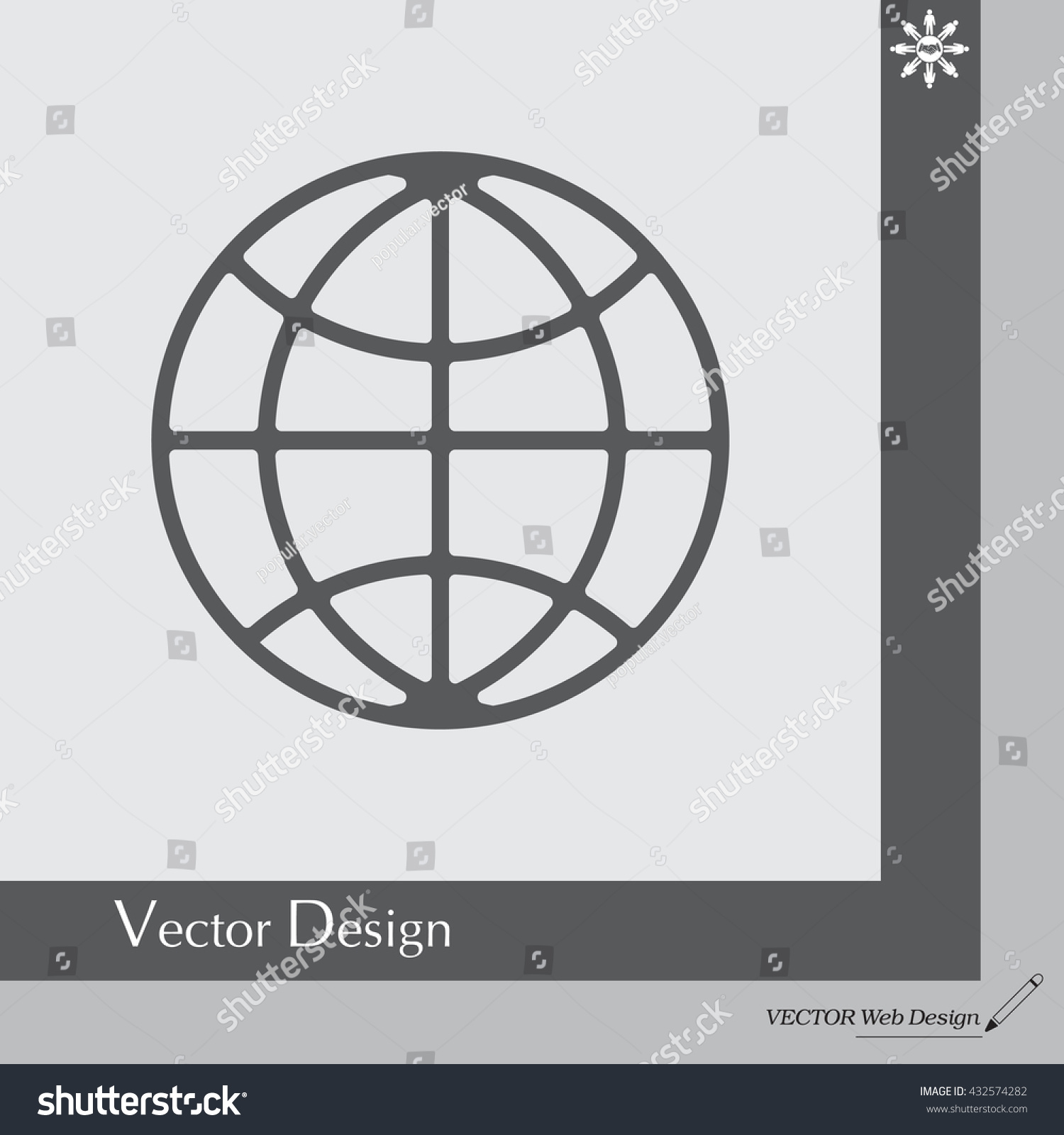 Globe Icon Globe Symbol Flat Vector Stock Vector (Royalty Free ...