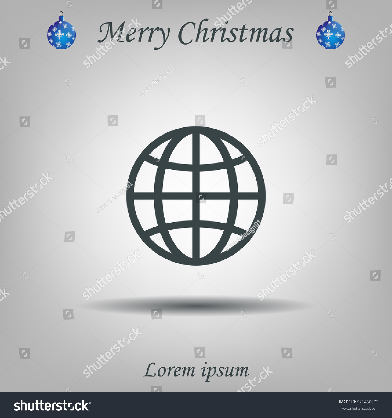 Globe Icon Globe Symbol Flat Vector Stock Vector (Royalty Free ...