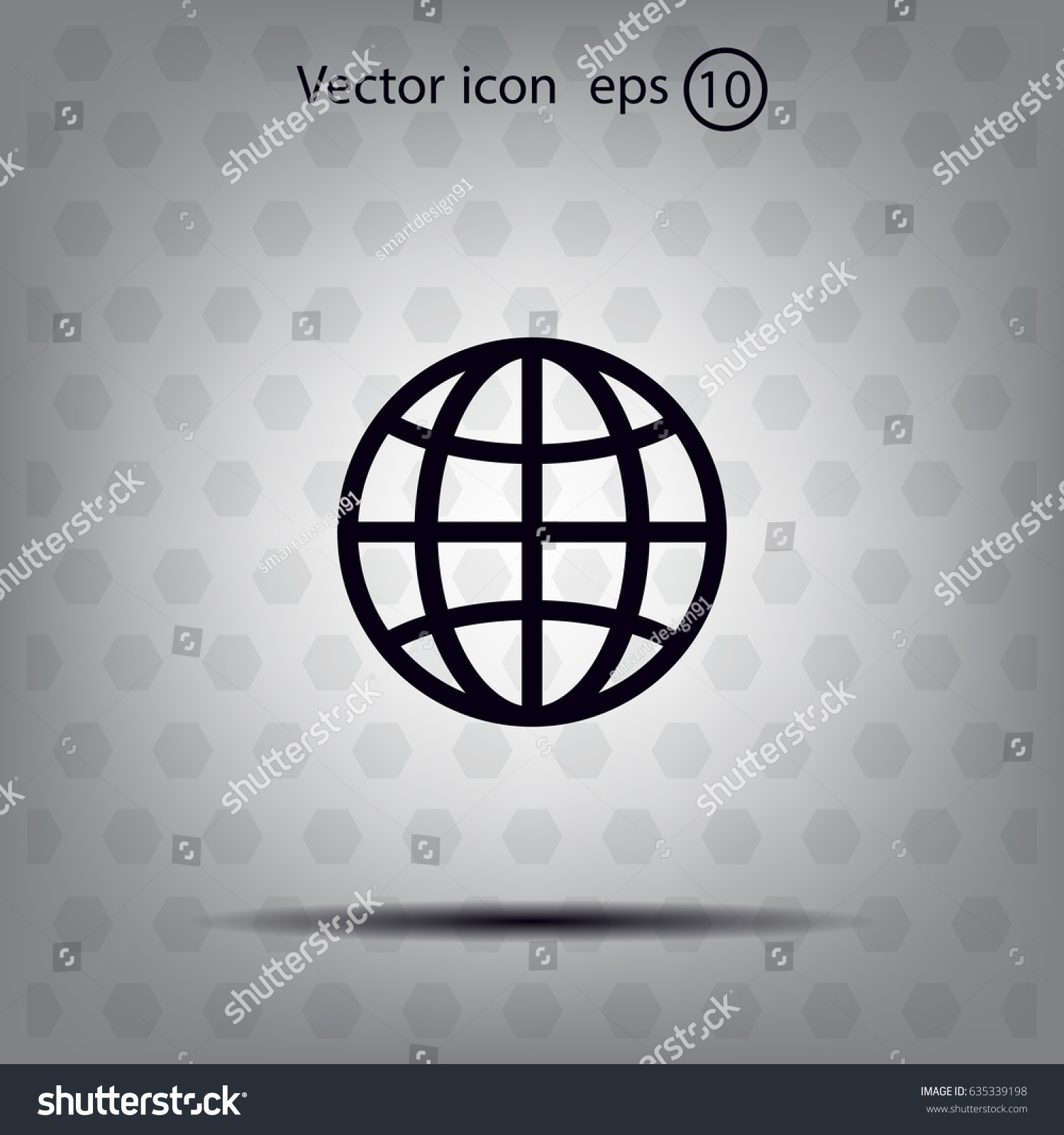 Globe Icon Globe Symbol Flat Vector Stock Vector (Royalty Free ...