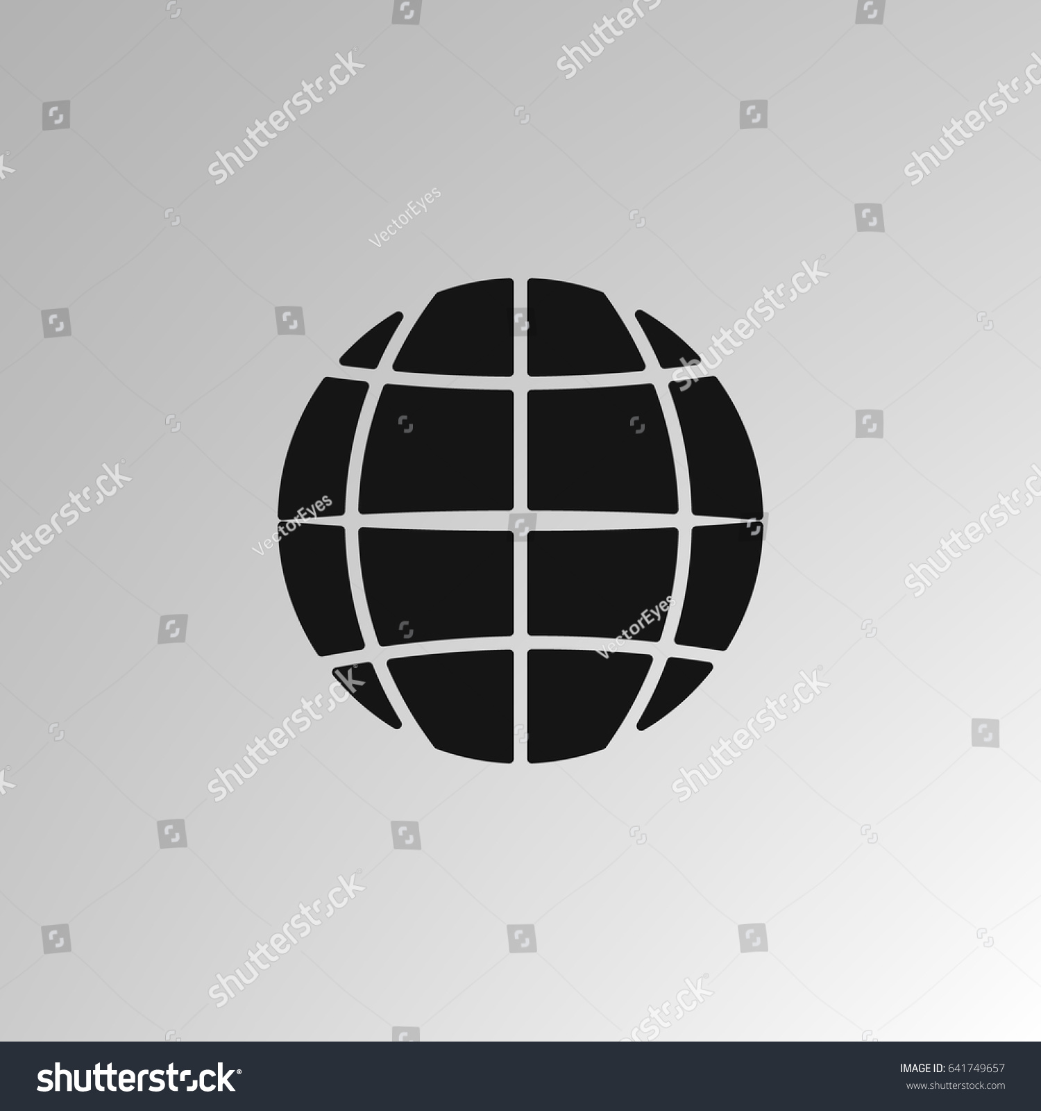 Globe Icon Globe Symbol Flat Vector Stock Vector (Royalty Free ...