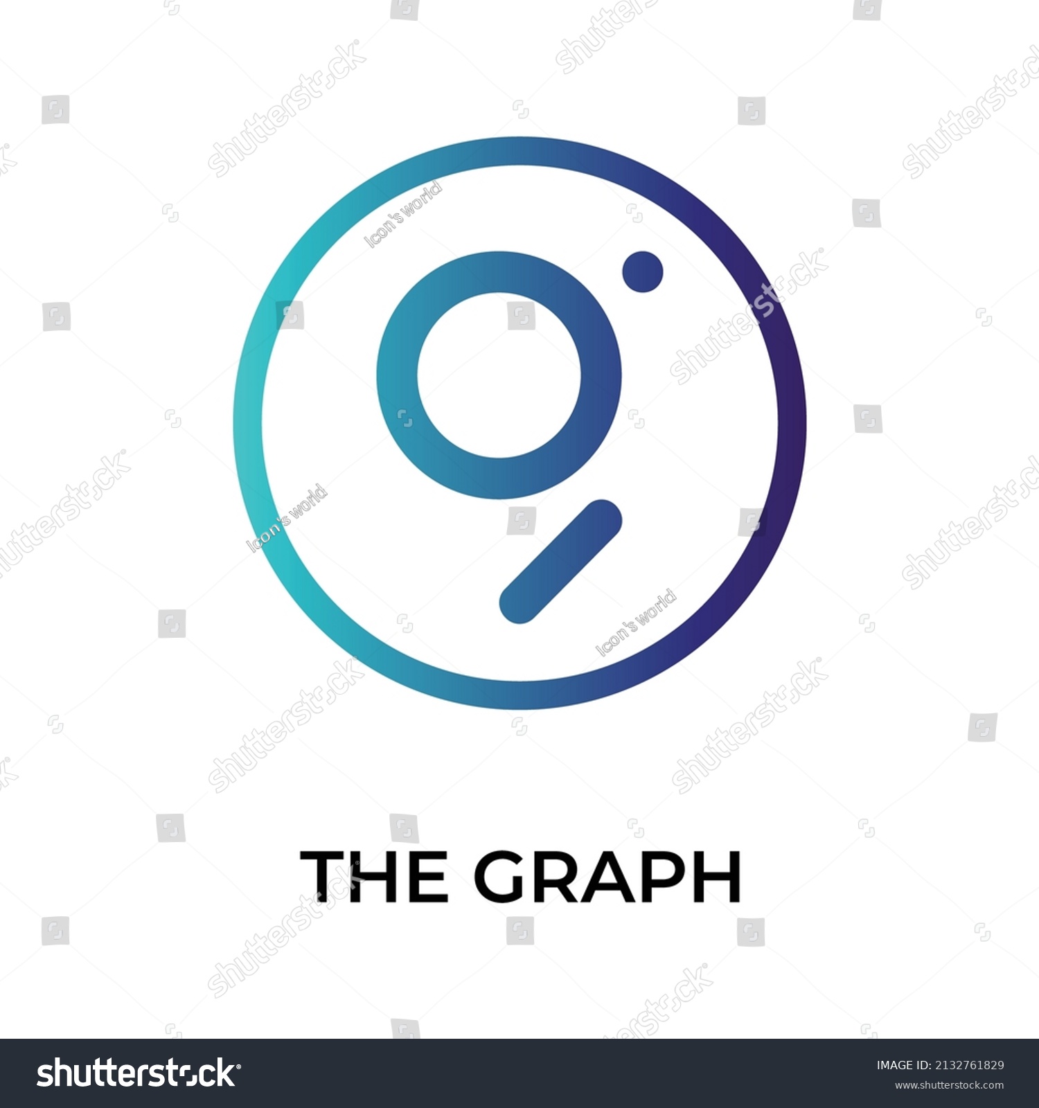 Graph Cryptocurrency Token Icon Grt Token Stock Vector (Royalty Free ...