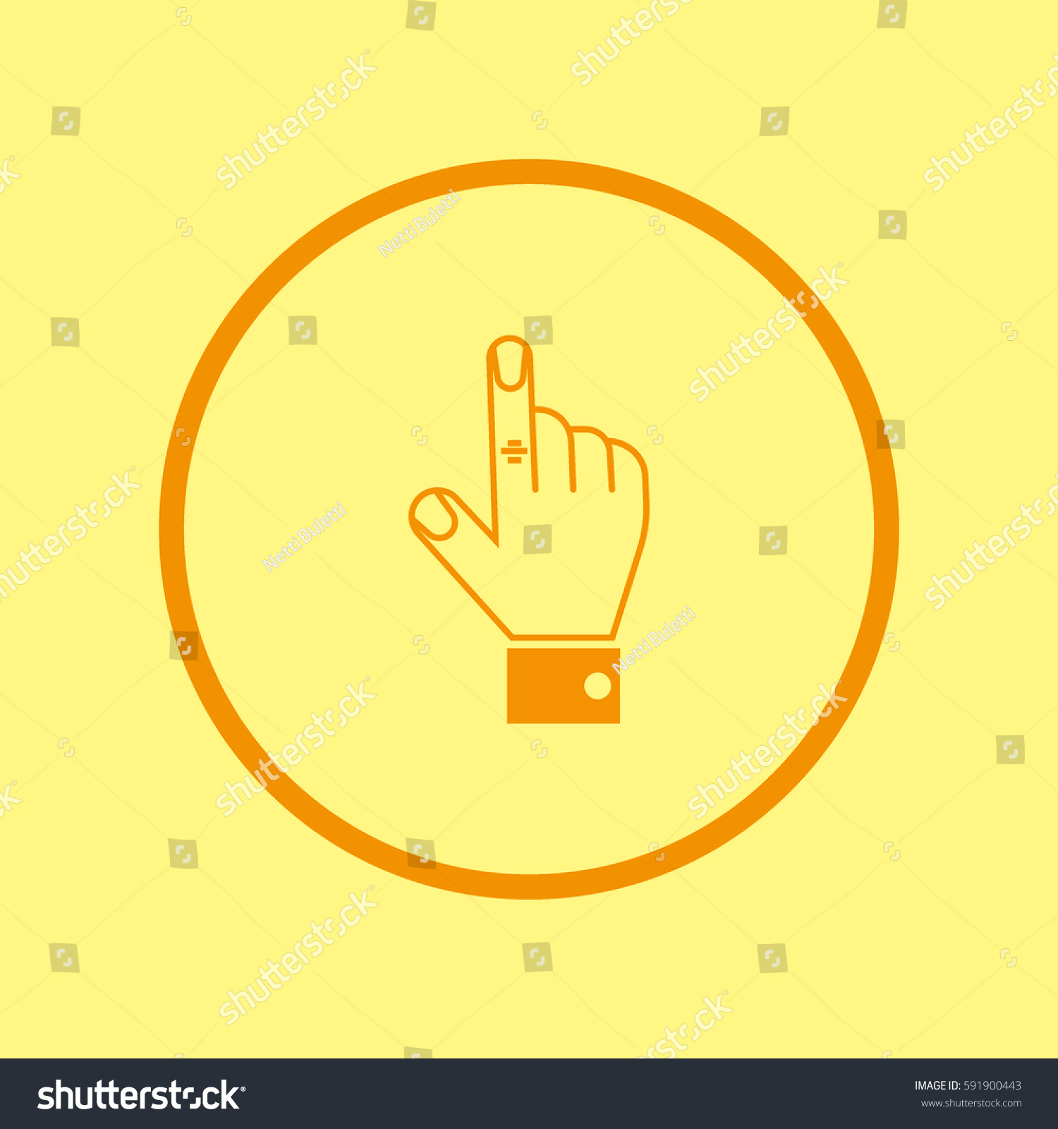 Hand Finger Icon Stock Vector (Royalty Free) 591900443 | Shutterstock