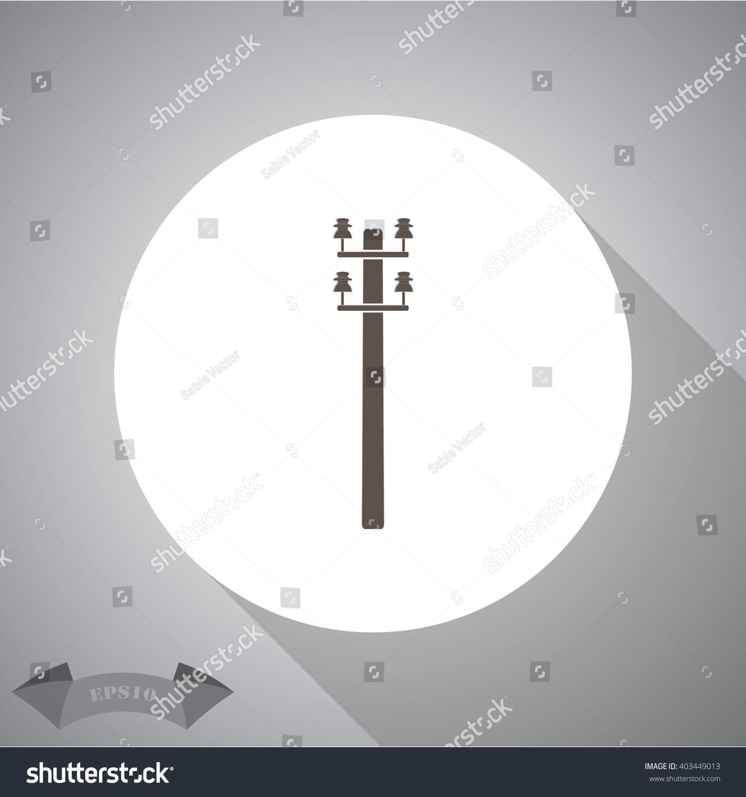 High Voltage Wire Pole Vector Illustration Stock Vector (Royalty Free ...