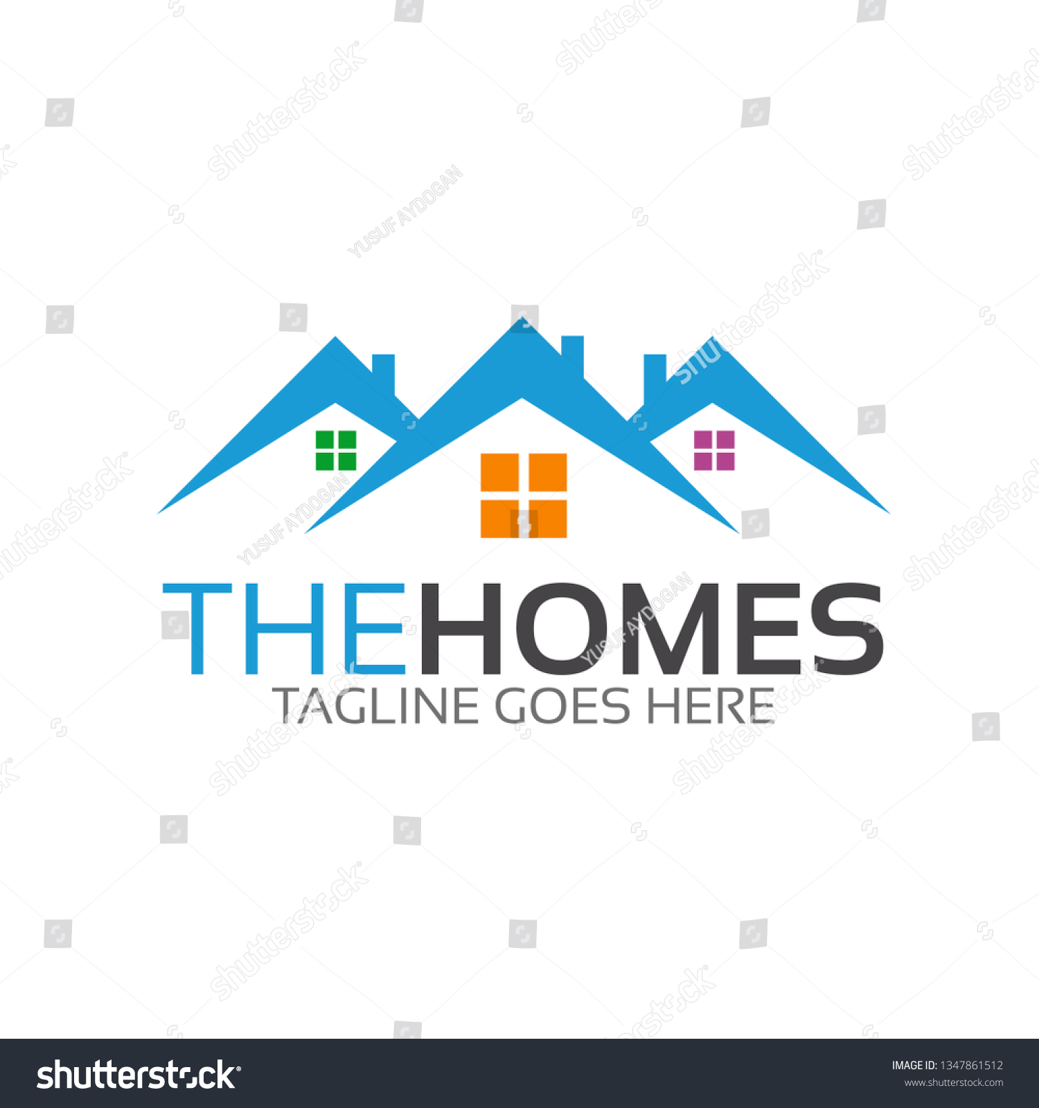Homes Template Stock Vector (Royalty Free) 1347861512 | Shutterstock