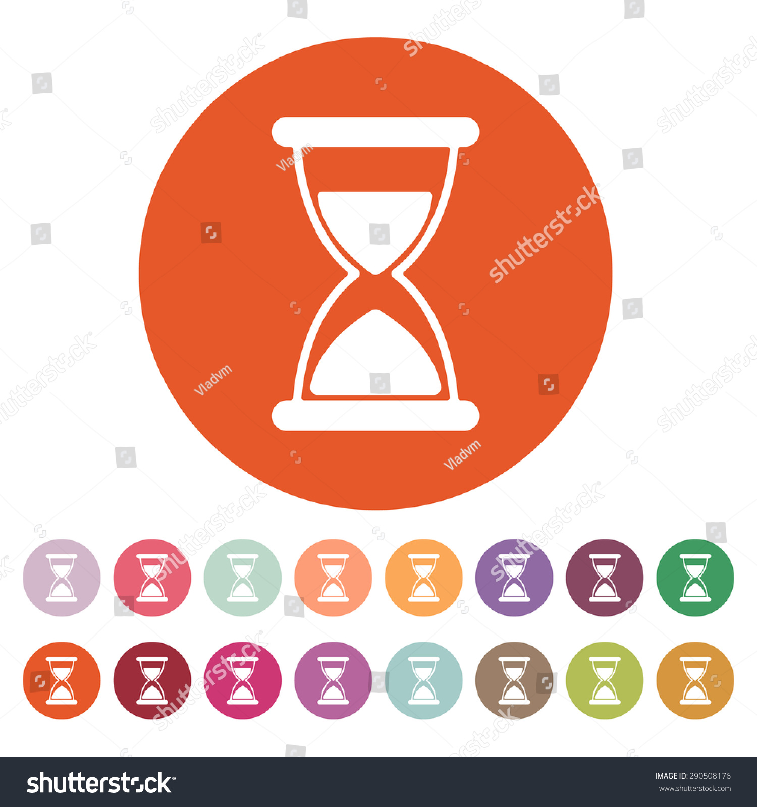 Hourglass Icon Chronometer Timer Clock Symbol Stock Vector (Royalty ...