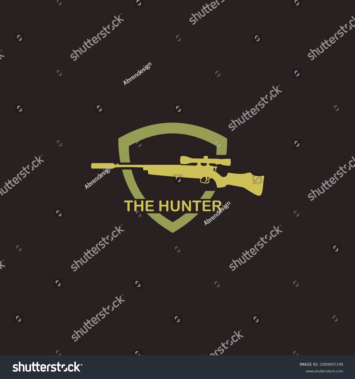 Hunter Logo Vector Illustration Template Design Stock Vector (Royalty ...