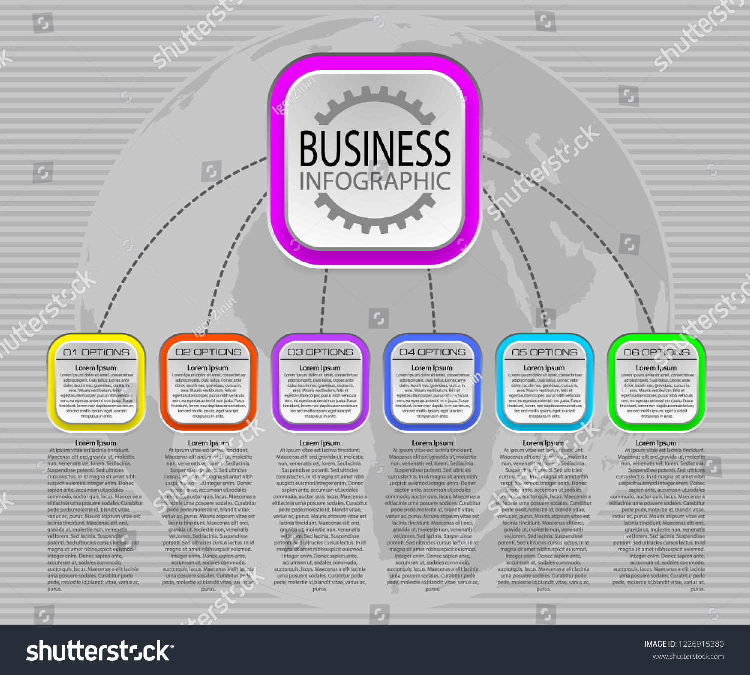 Infographic Elements On Earth Background Stock Vector (Royalty Free ...