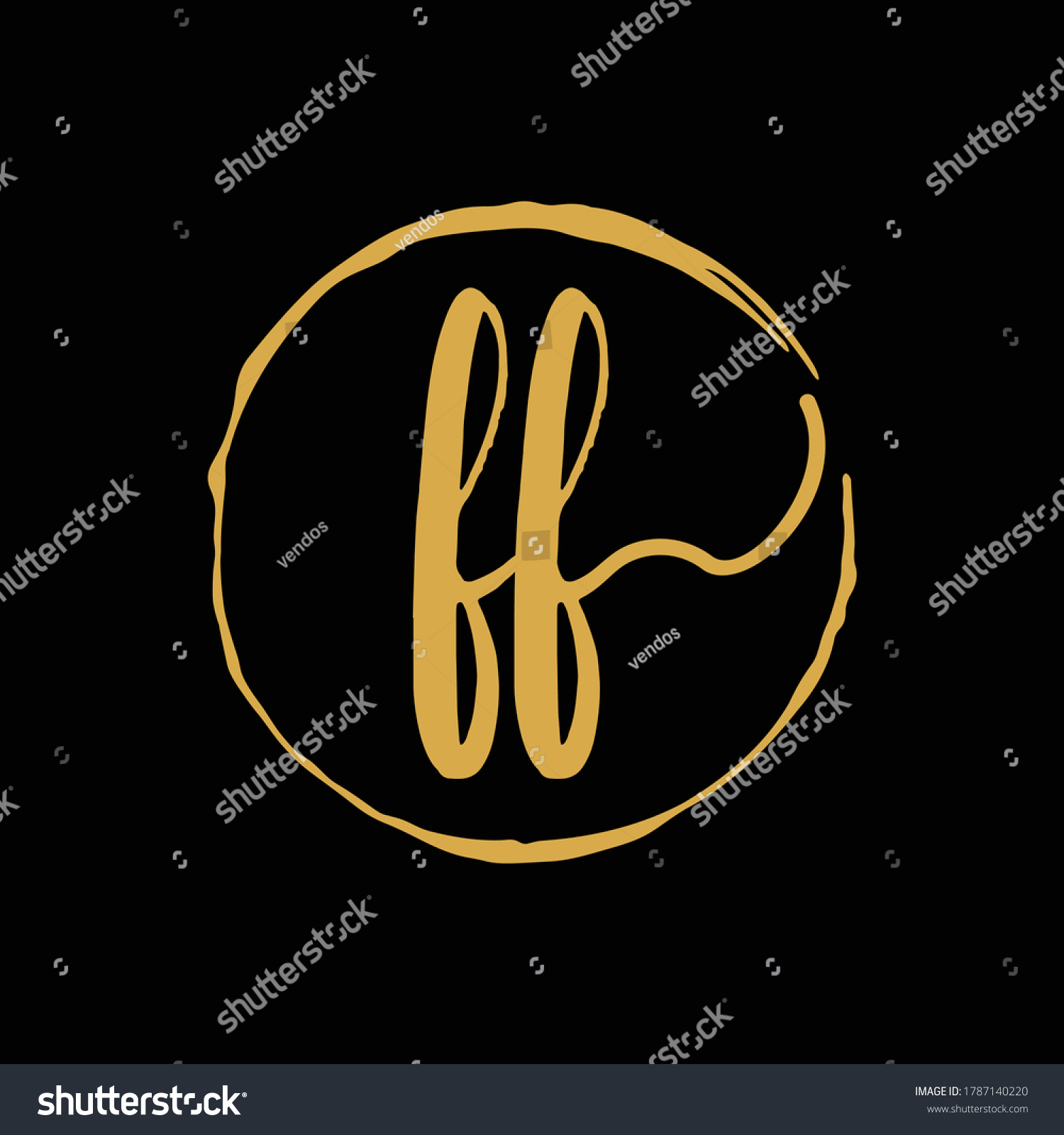 Initials Ff Logo Minimalist Creative Letter Stock Vector (Royalty Free ...