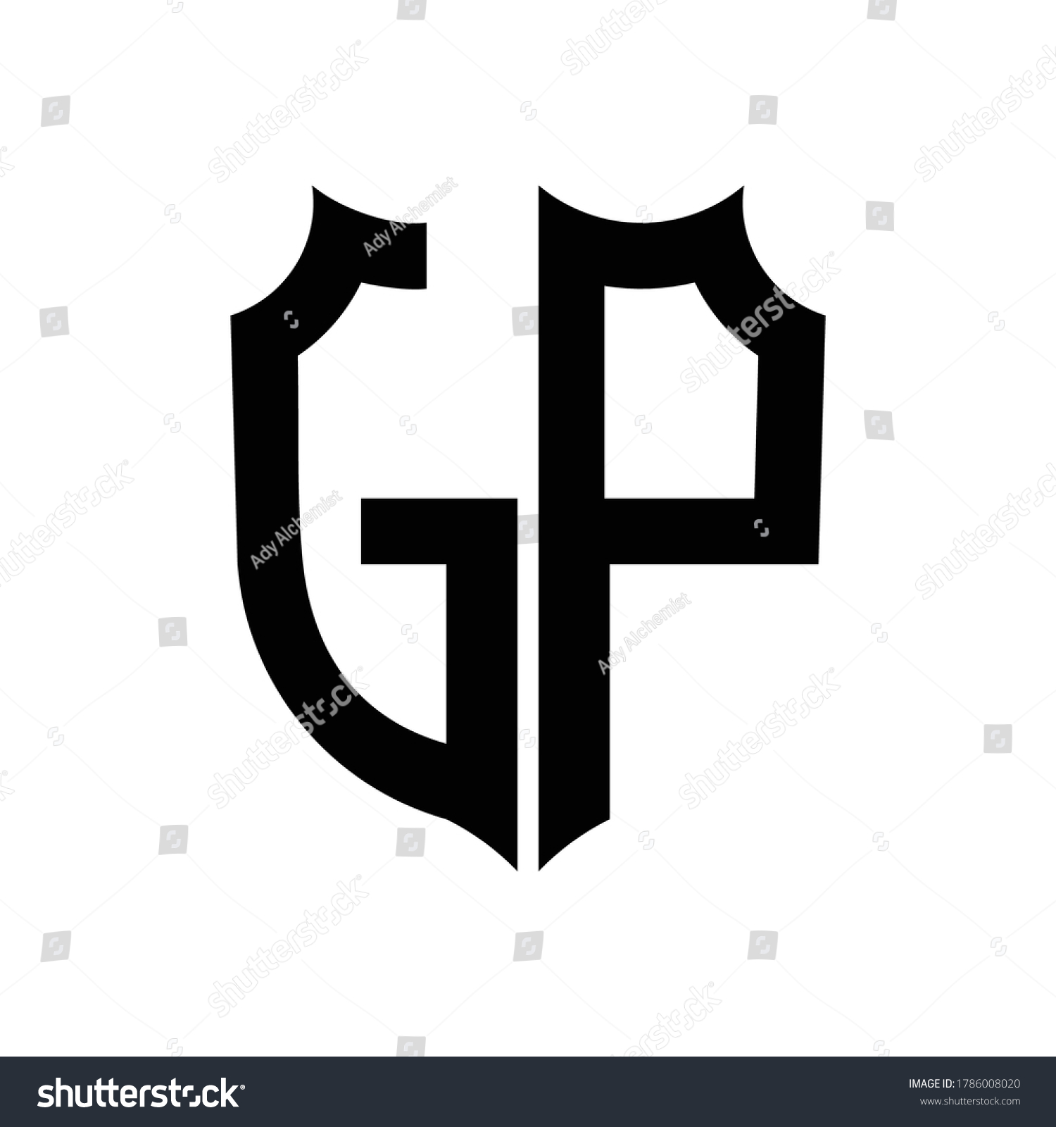 Initials Gp Logo Simple Clean Stock Vector (Royalty Free) 1786008020 ...