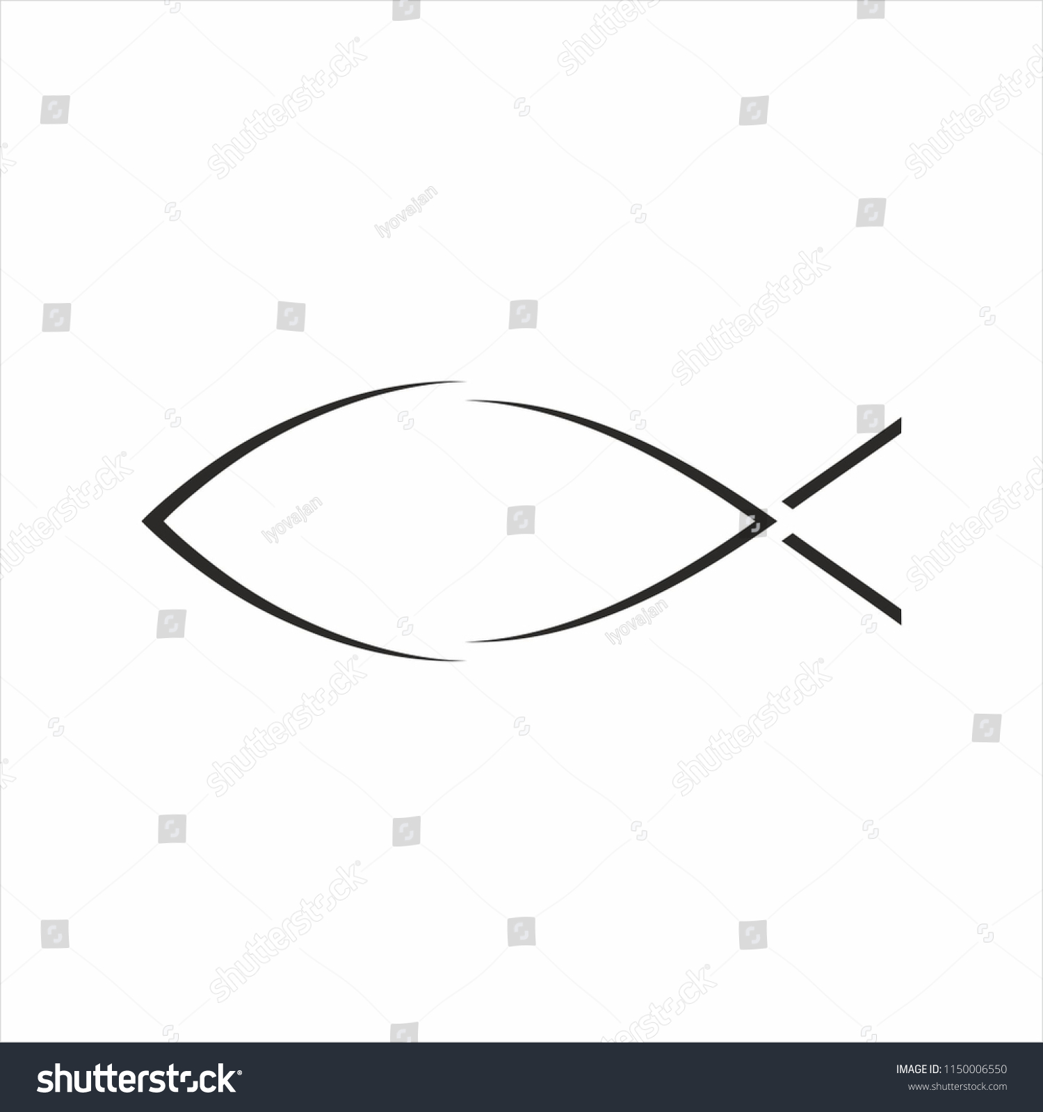 Jesus Fish Symbol Ichthys Christian Fish Stock Vector (Royalty Free ... Jesus Fish Symbol Ichthys Christian Fish Stock Vector (Royalty Free ...