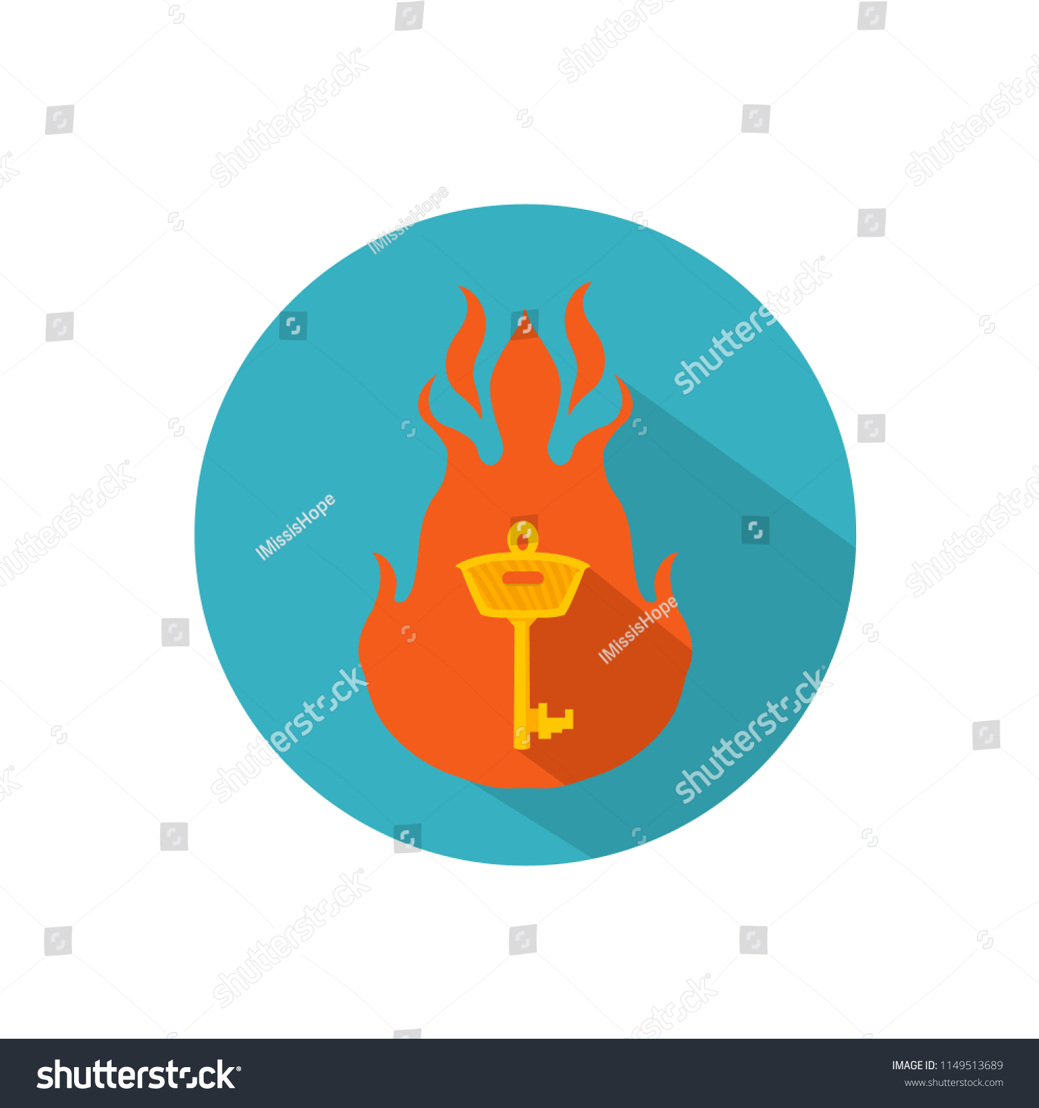 Key On Fire Stock Vector (Royalty Free) 1149513689 | Shutterstock