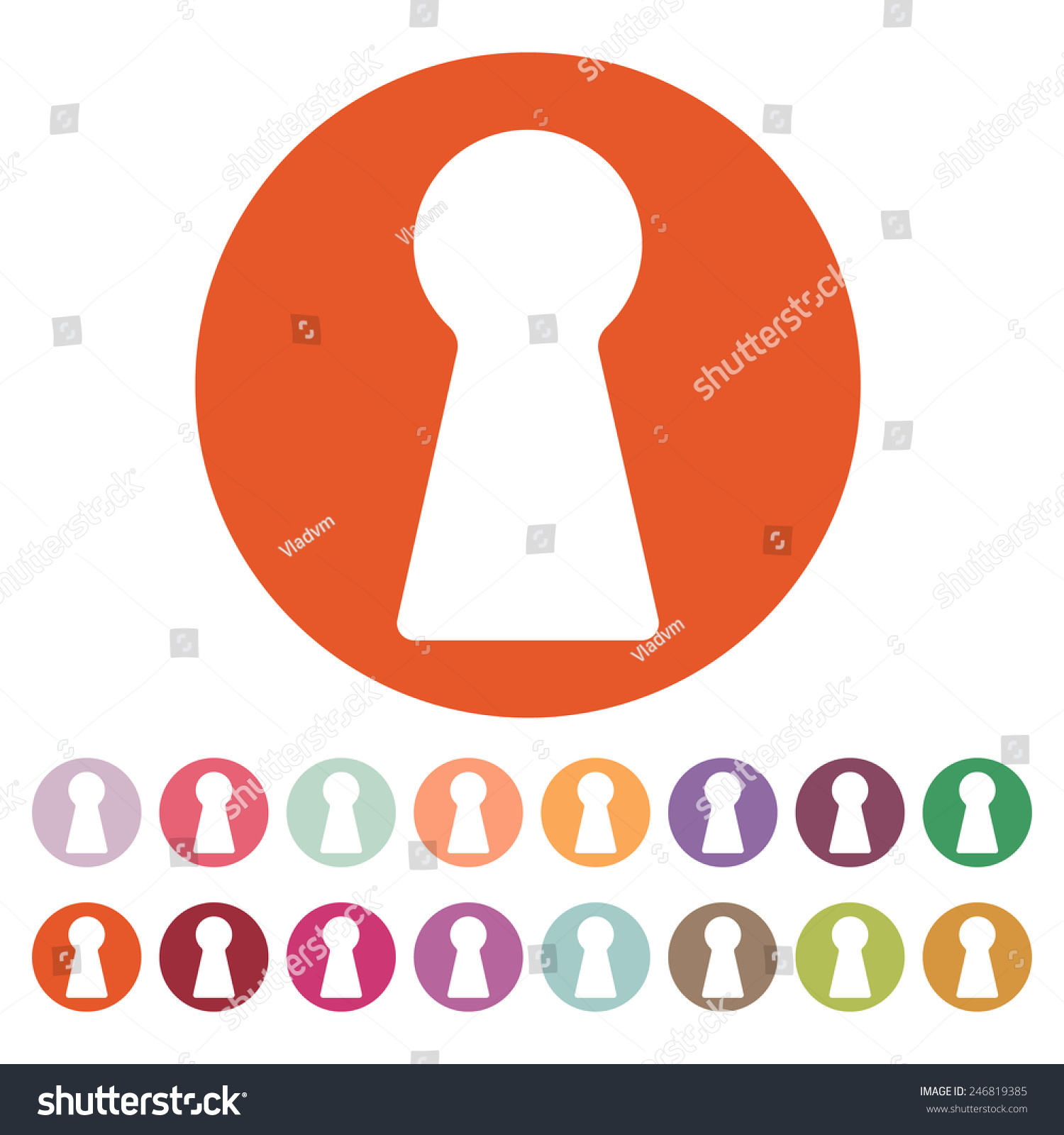 Keyhole Icon Lock Symbol Flat Vector Stock Vector (Royalty Free ...