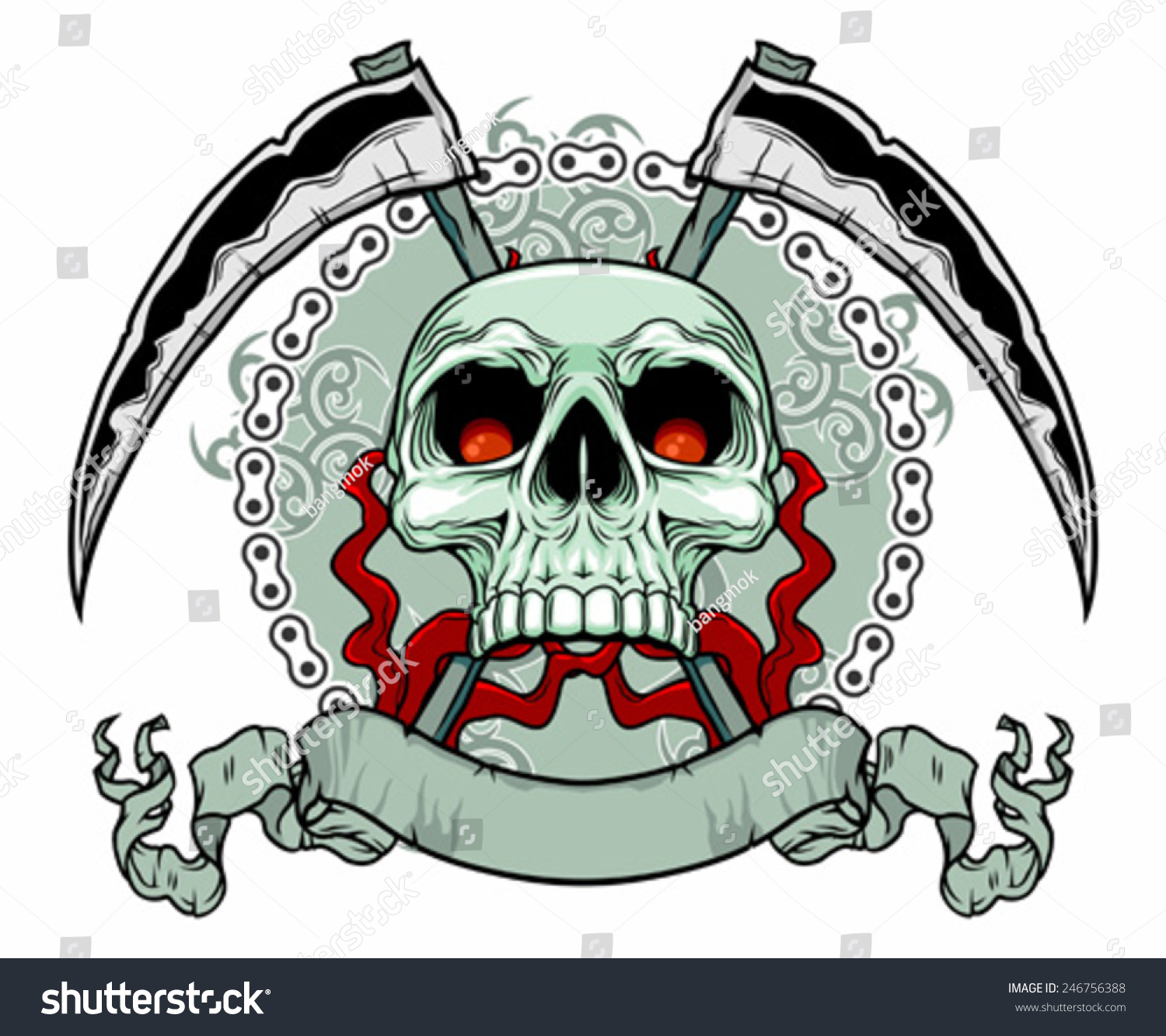 Killer Skull Stock Vector (Royalty Free) 246756388 - Shutterstock