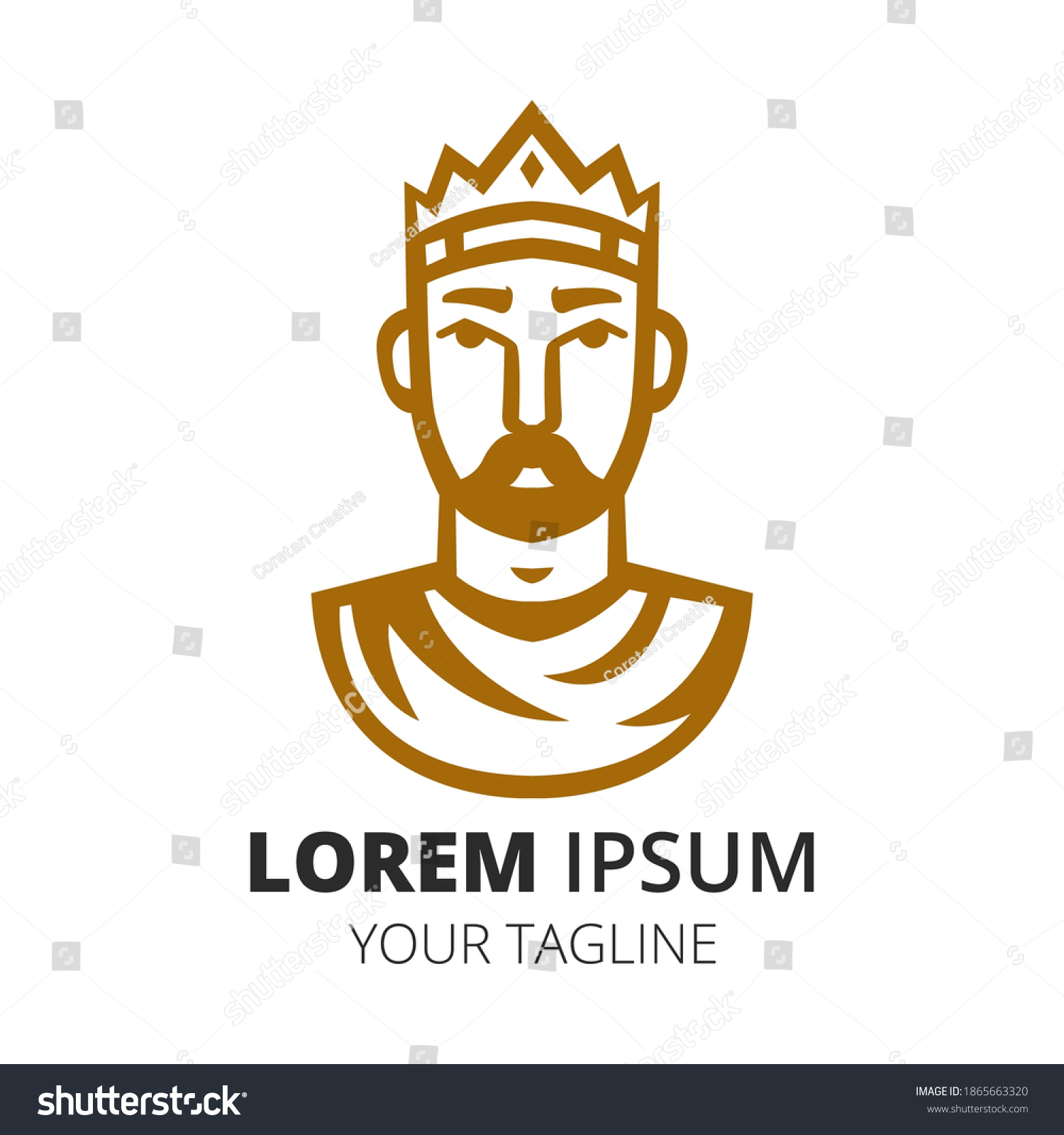 King Logo Design Vector Template Stock Vector (Royalty Free) 1865663320