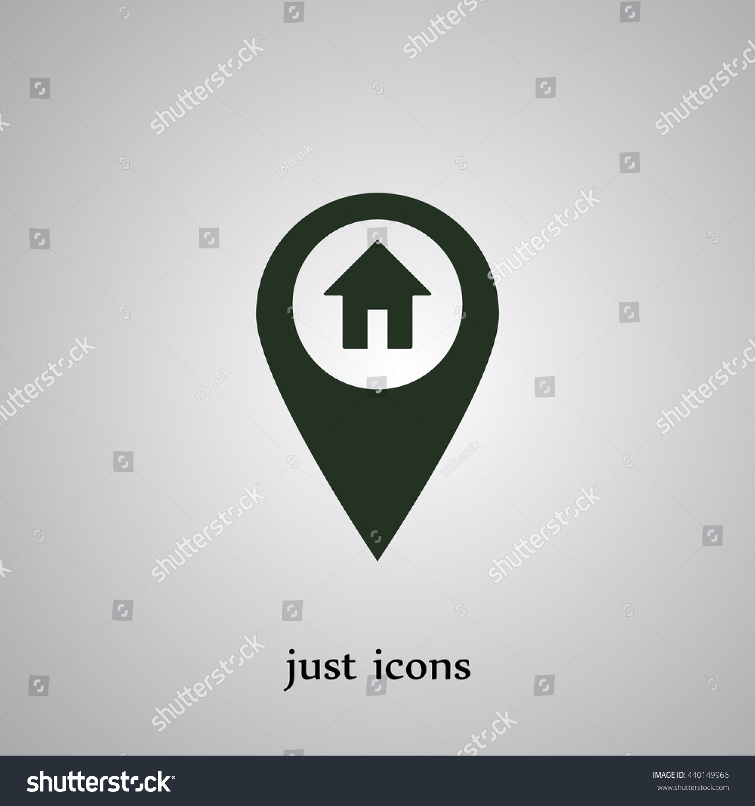 Label On Map Icon Stock Vector (Royalty Free) 440149966 | Shutterstock