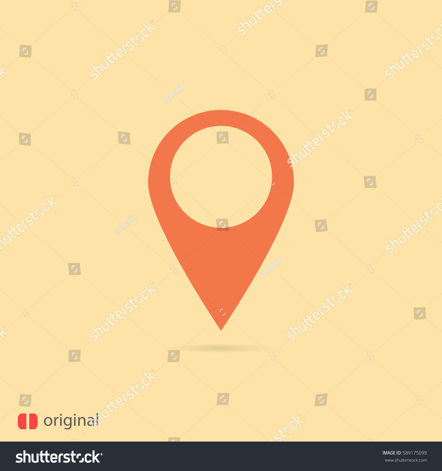 Label On Map Icon Stock Vector (Royalty Free) 589175099 | Shutterstock
