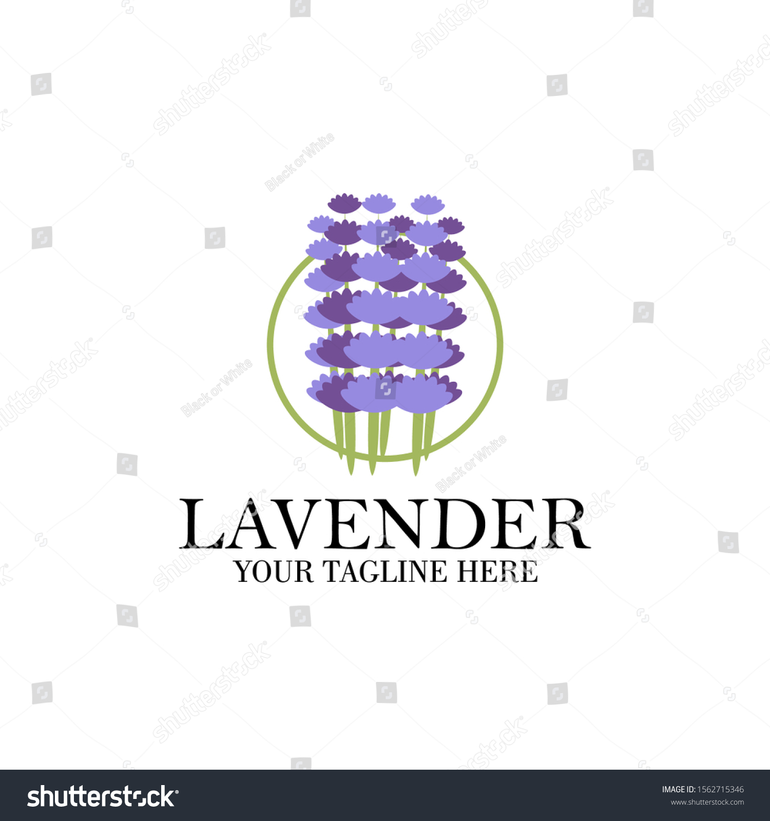 Lavender Flat Logo Design Vector Template Stock Vector (Royalty Free ...