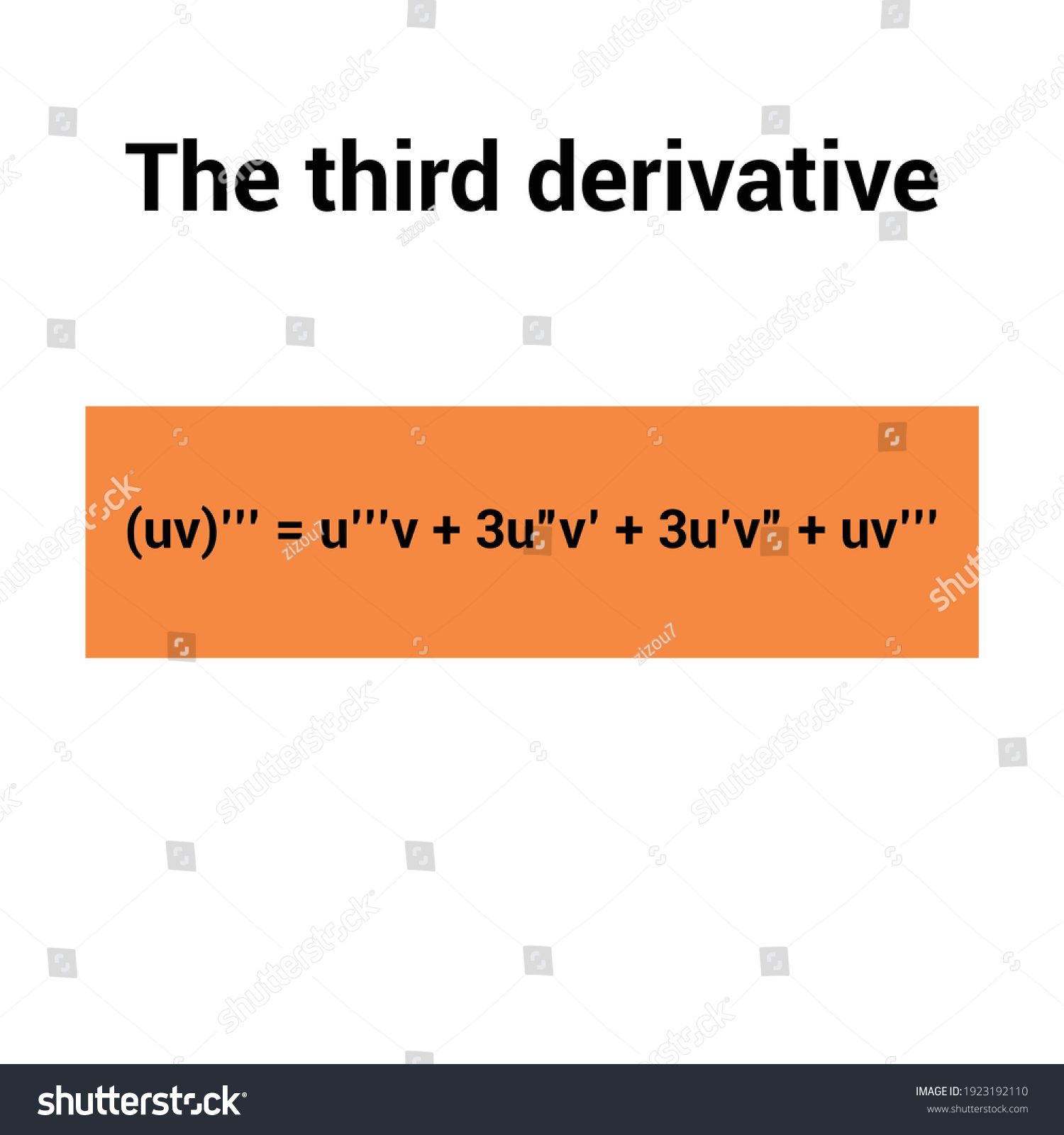 Leibniz Formula Third Derivative Stock Vector (Royalty Free) 1923192110