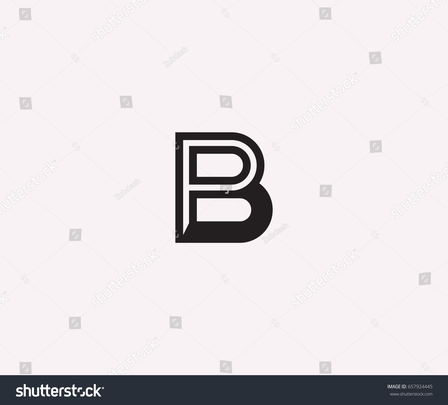 Letter B Vector Logo Stock Vector (Royalty Free) 657924445 | Shutterstock