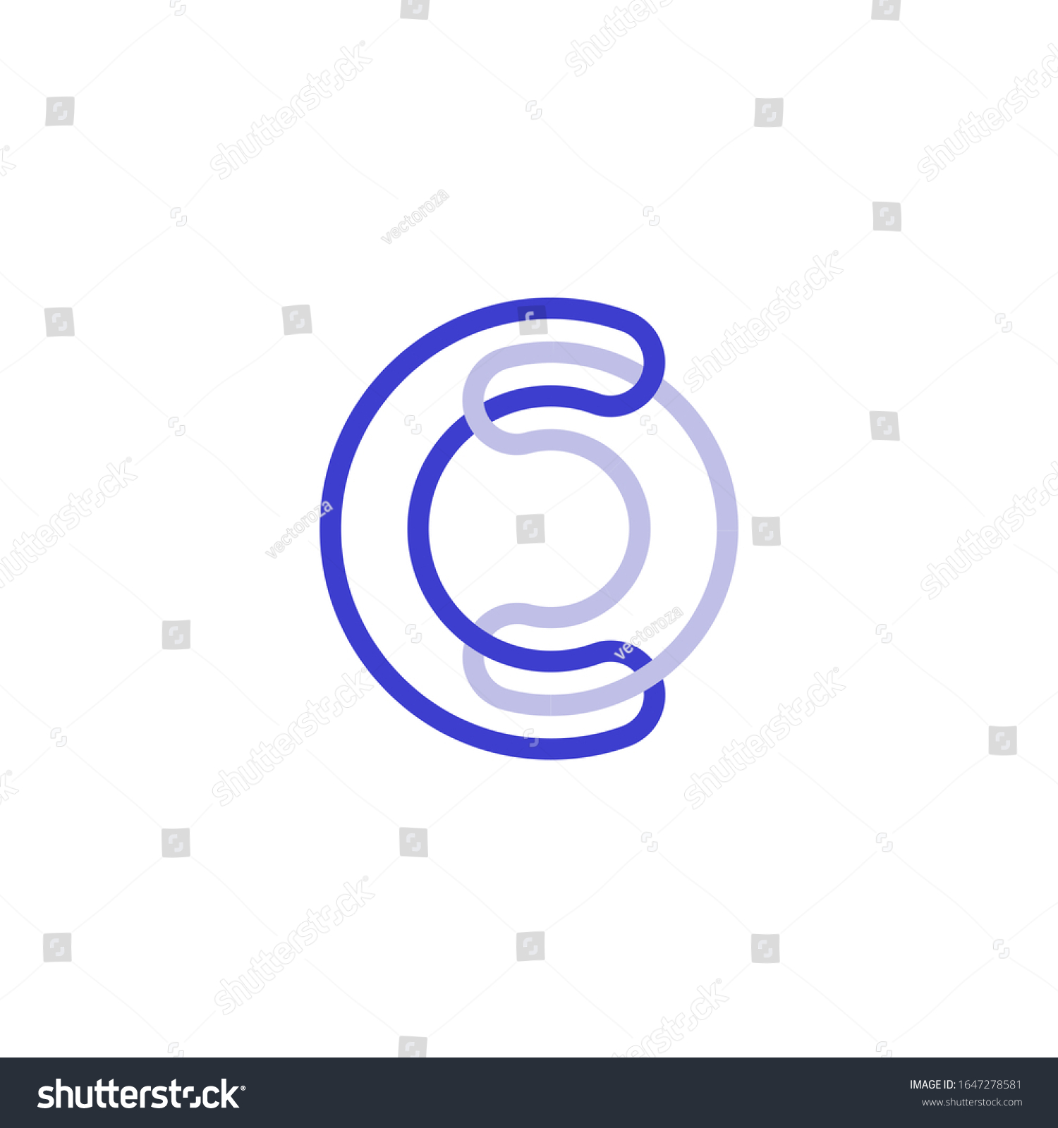 Letter C O Linear Vector Logo Stock Vector (Royalty Free) 1647278581 ...