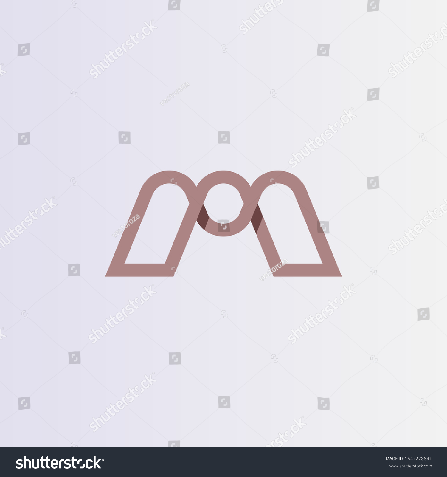 Letter M Monogram Vector Logo Stock Vector (Royalty Free) 1647278641