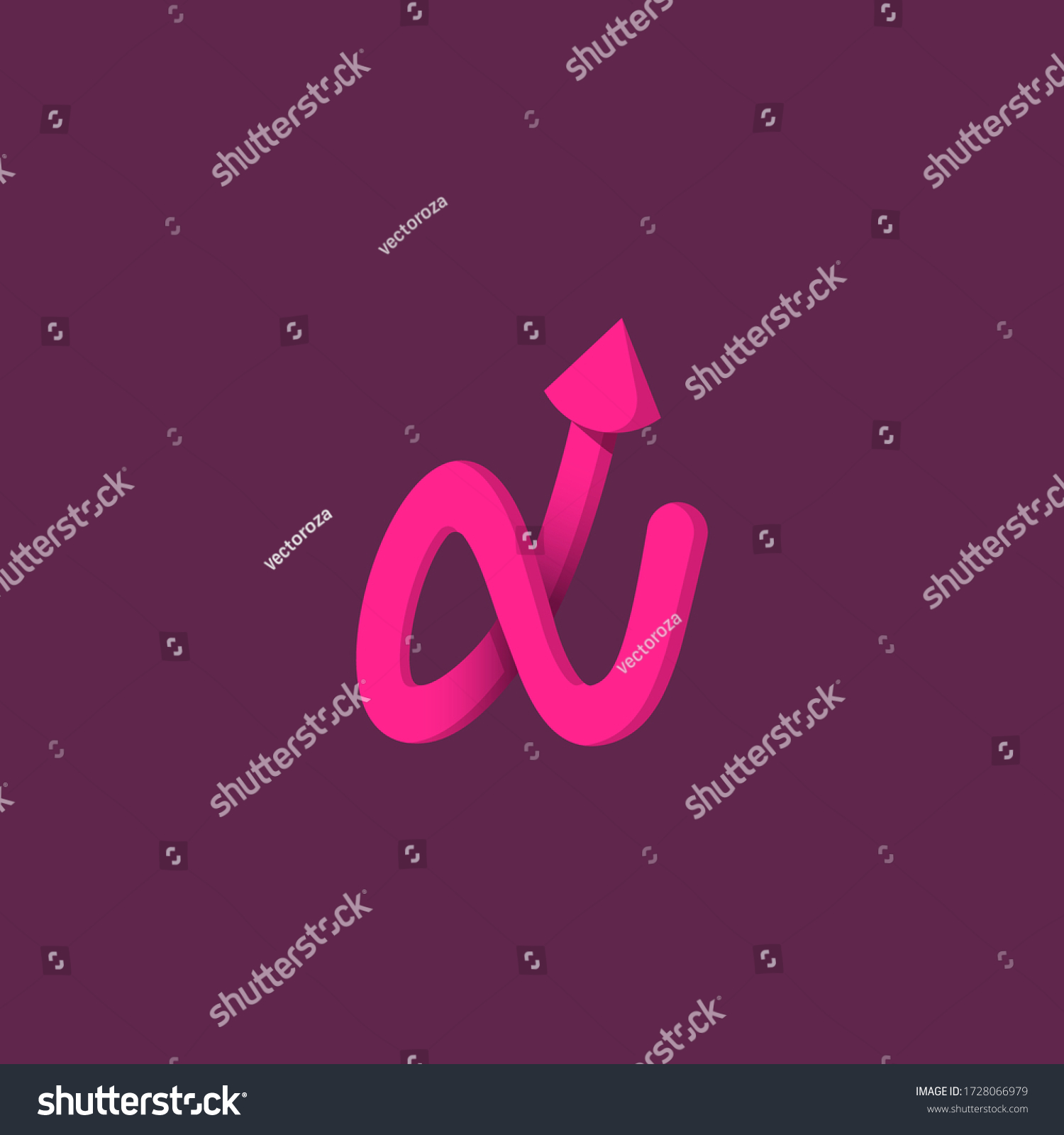 Letter N Alpha Vector Logo Stock Vector (Royalty Free) 1728066979