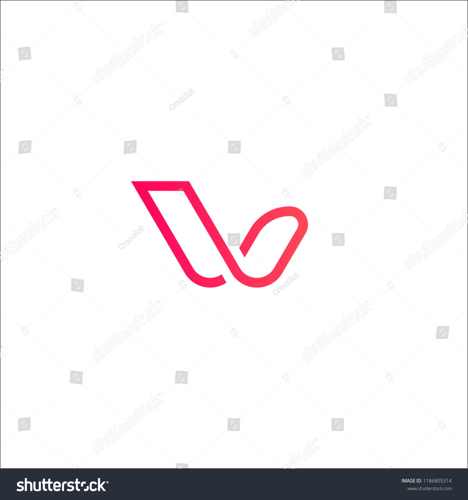 Letter X Vector Line Logo Stock Vector (Royalty Free) 1186805314