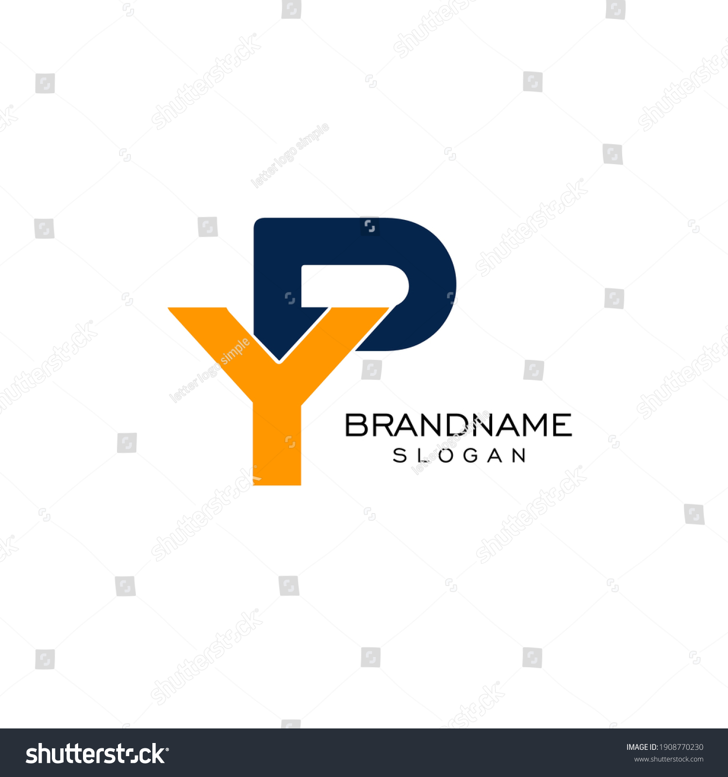 Letter Yp Monogram Logo Vector Minimal Stock Vector (Royalty Free ...