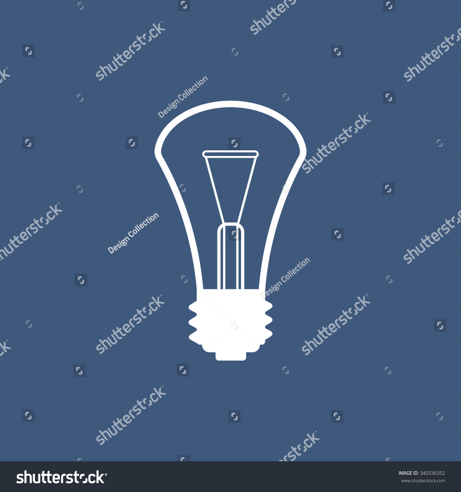 Lightbulb Icon Illumination Symbol Flat Vector Stock Vector (Royalty ...