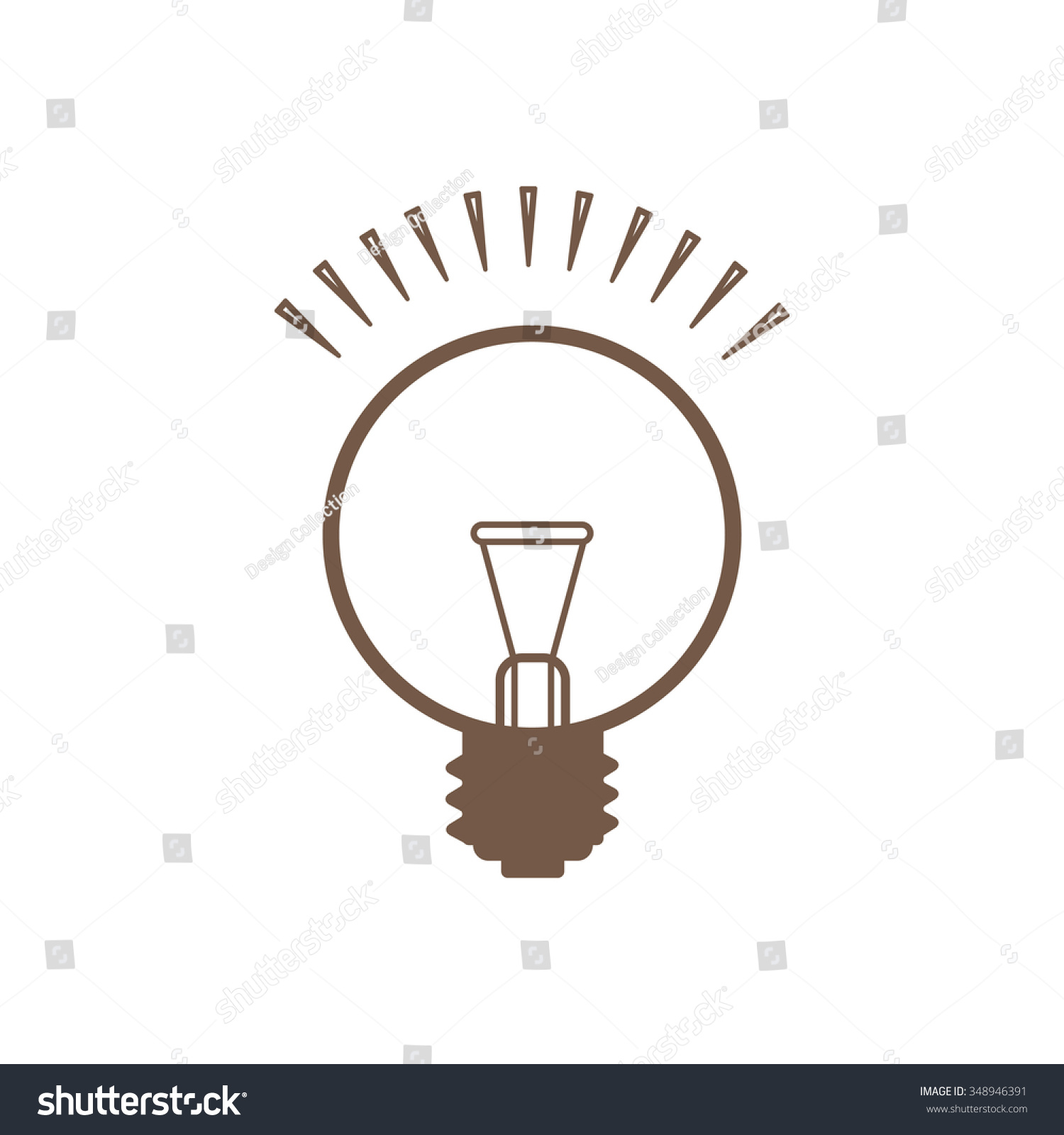 Lightbulb Icon Illumination Symbol Flat Vector Stock Vector (Royalty ...