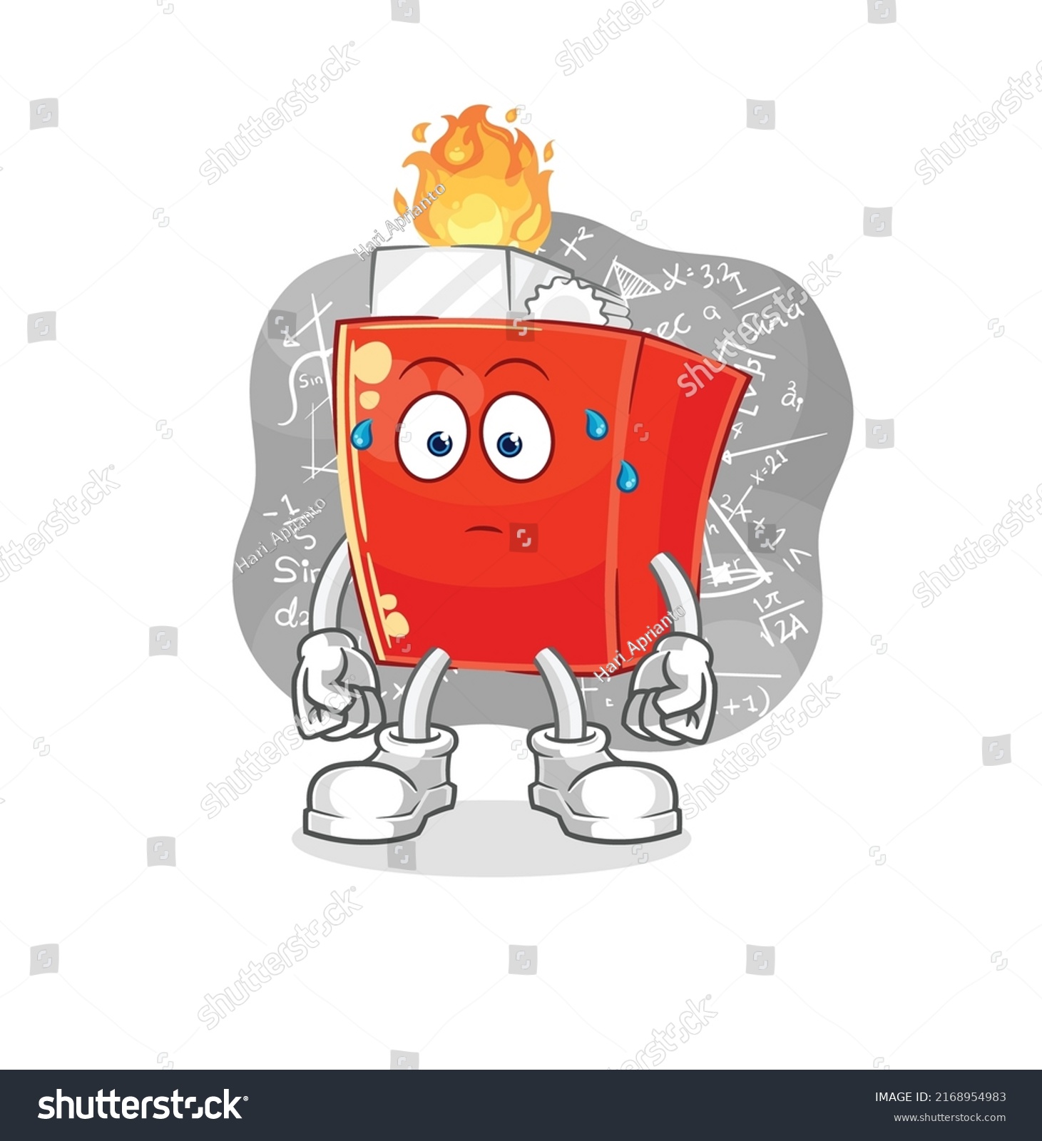 Lighter Thinking Hard Vector Cartoon Character Stock Vector (Royalty ...