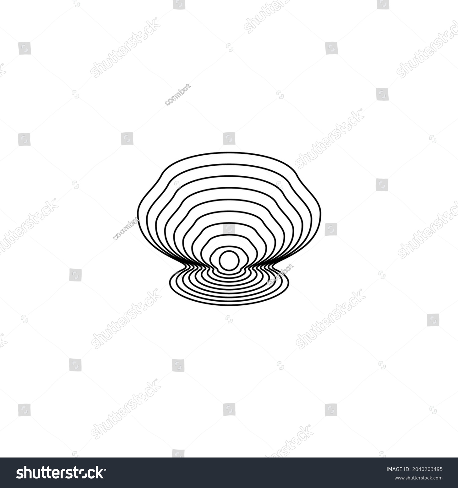 Lines Form Pearl Shell Stock Vector (Royalty Free) 2040203495