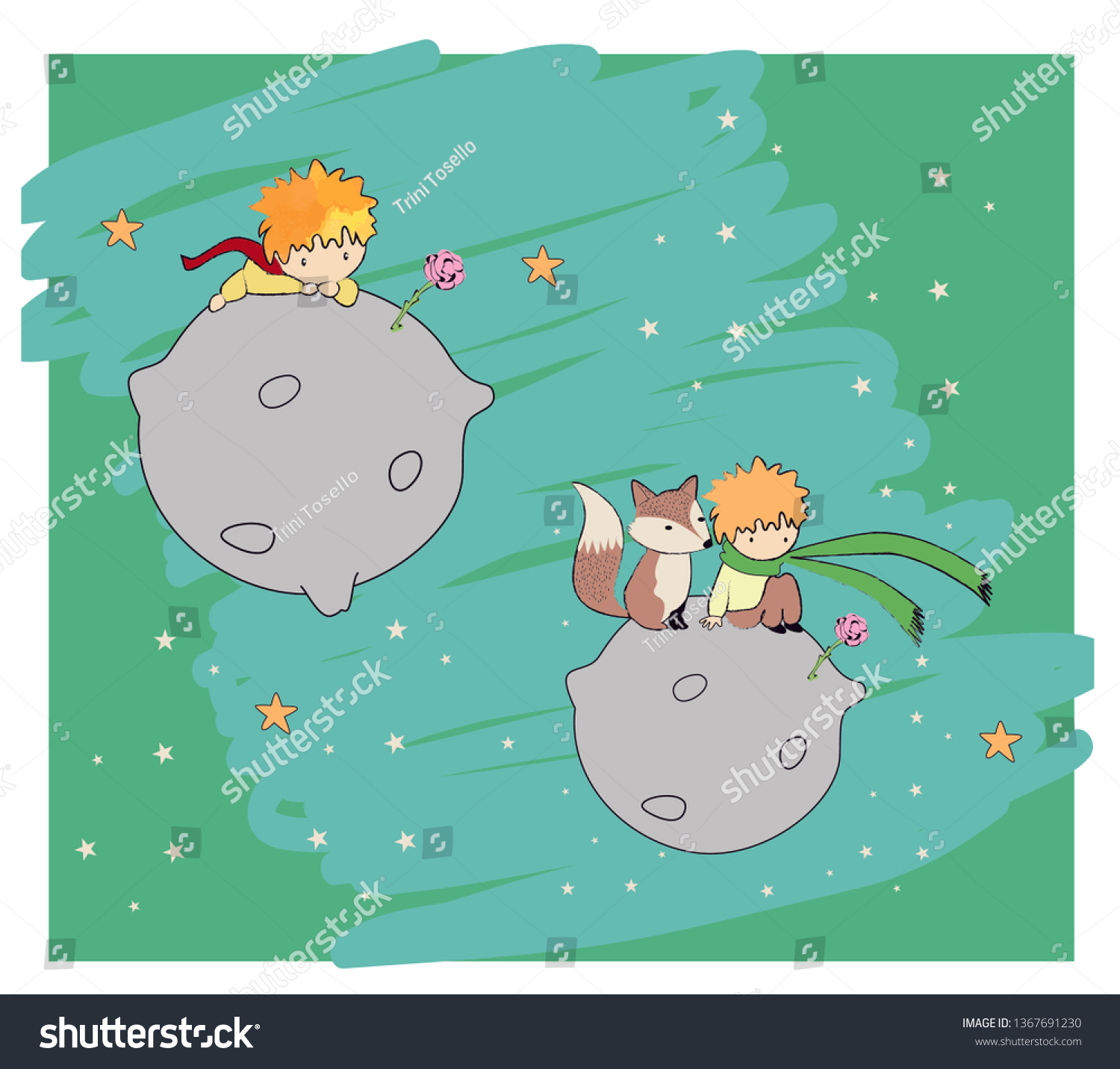 Little Prince His Rose Fox Vector 库存矢量图(免版税)1367691230 | Shutterstock Little Prince His Rose Fox Vector 库存矢量图(免版税)1367691230 | Shutterstock
