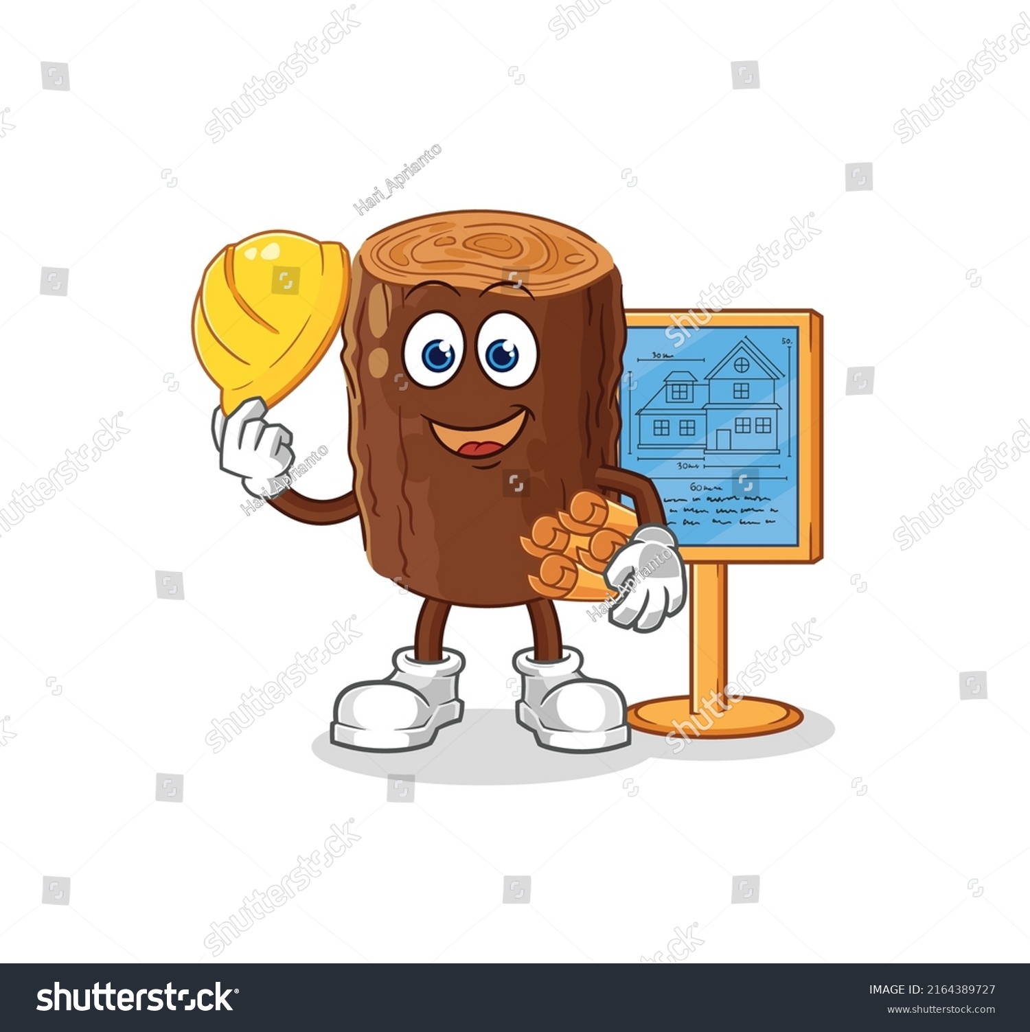 Log Architect Illustration Character Vector Stock Vector (Royalty Free ...