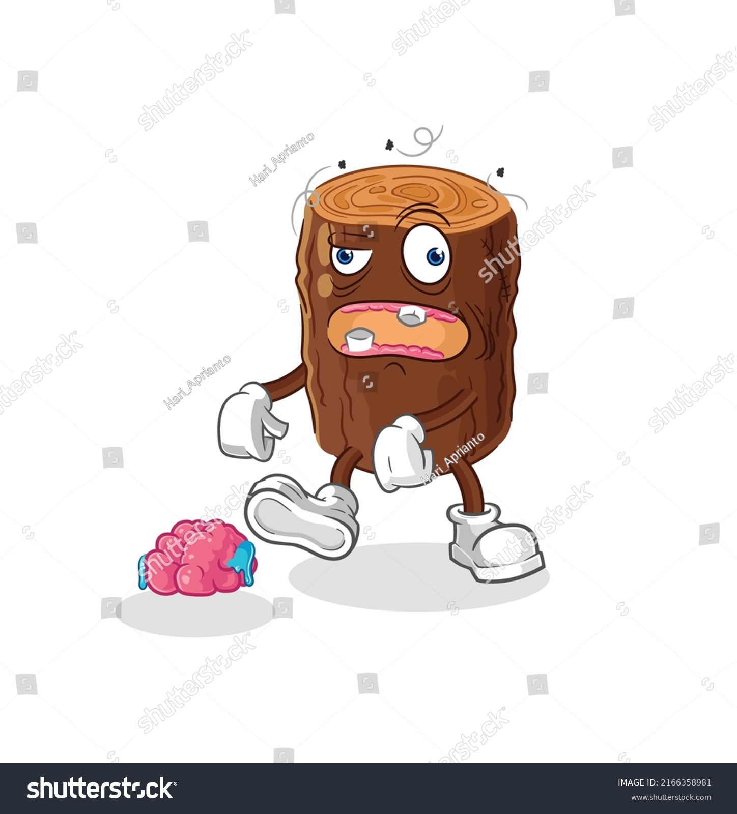 Log Zombie Charactermascot Vector Stock Vector (Royalty Free ...