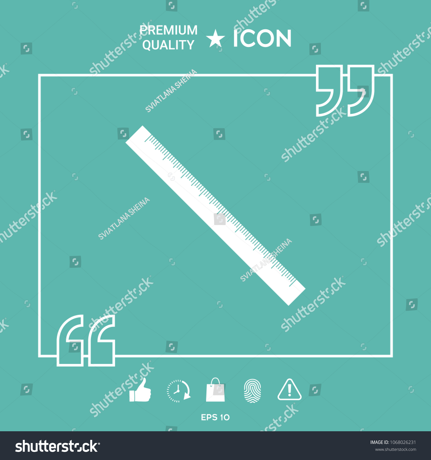 Long Ruler Icon Stock Vector (Royalty Free) 1068026231 | Shutterstock